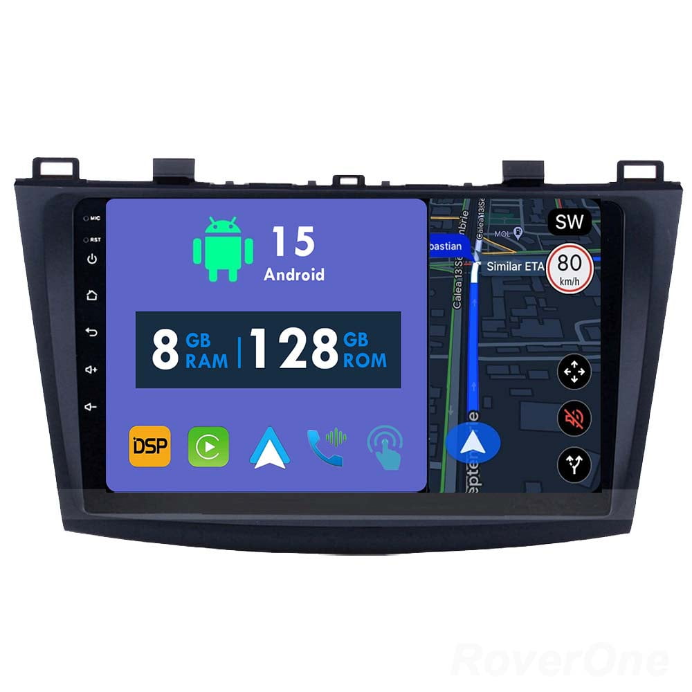 RoverOne 8GB+128GB Car Radio Bluetooth CarPlay GPS Navigation Stereo ...