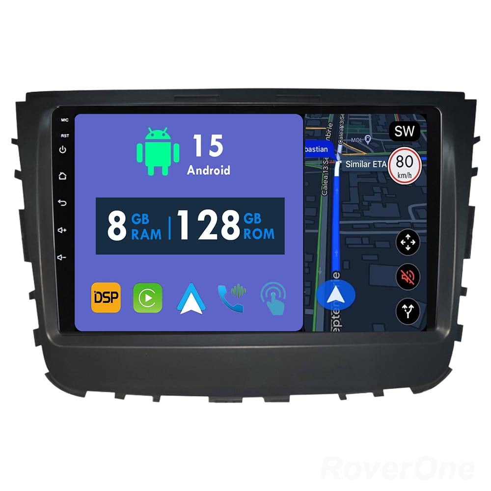RoverOne 8GB+128GB Car Radio Bluetooth CarPlay GPS Navigation Stereo ...