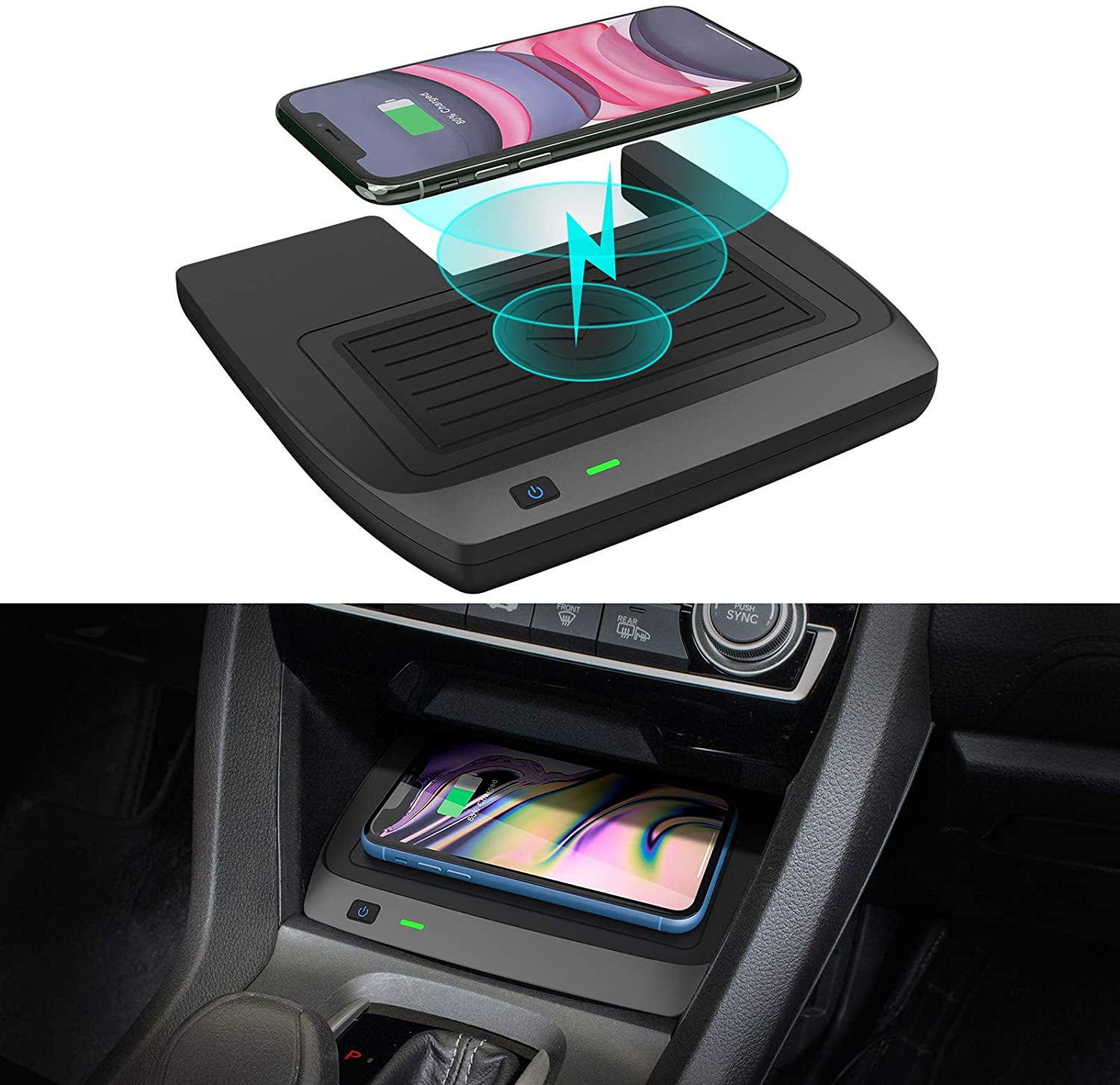 RoverOne Qi Car Wireless Charging pad for Honda Civic 2016 - 2021 ...