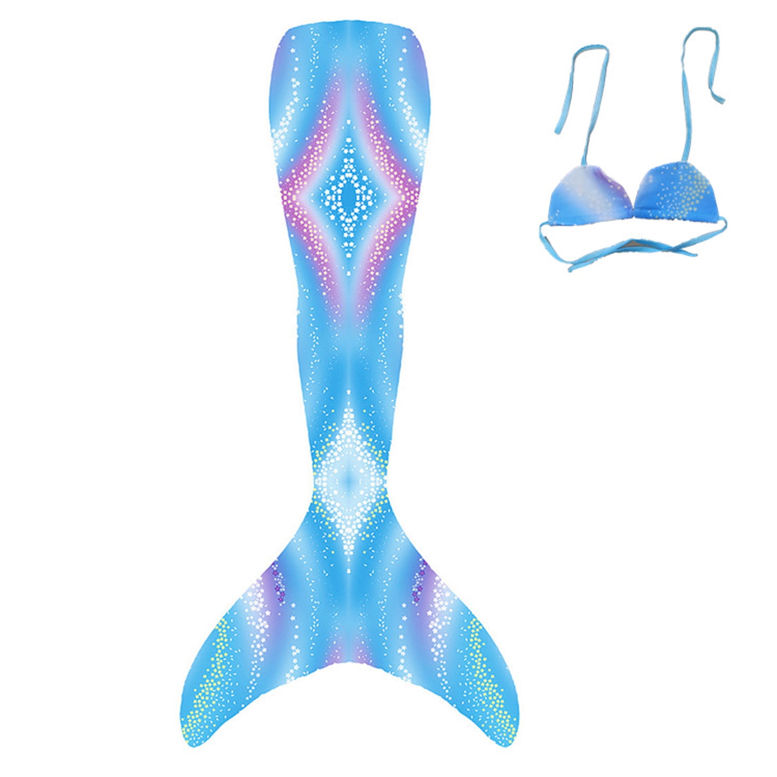 Rovga 11-12 Years Swimsuit For Teen Girls Sleeveless Fish Tail Set 2 ...