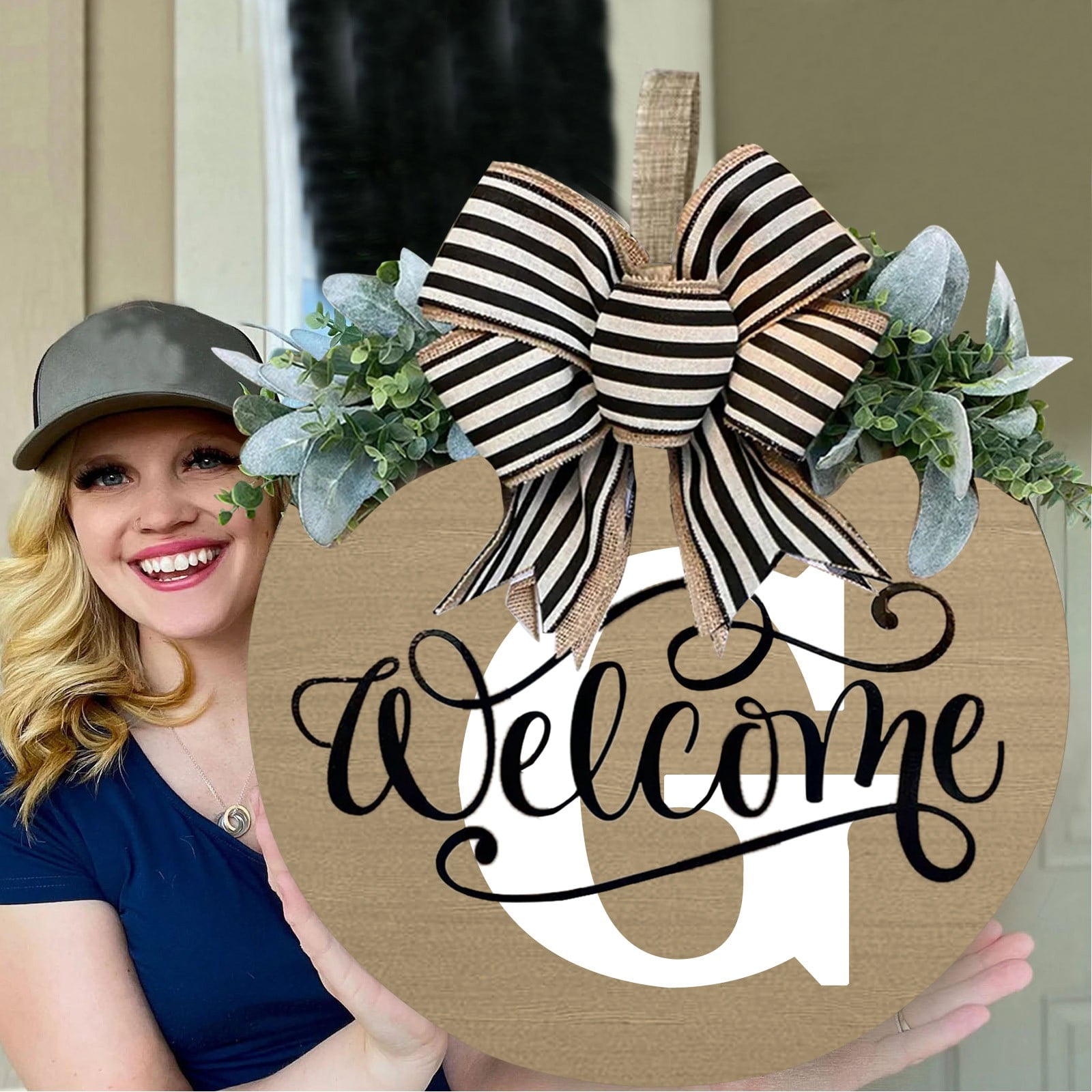 Rovga 2024 Last Name Year Round Front Door Wreath 26 Last Names ...