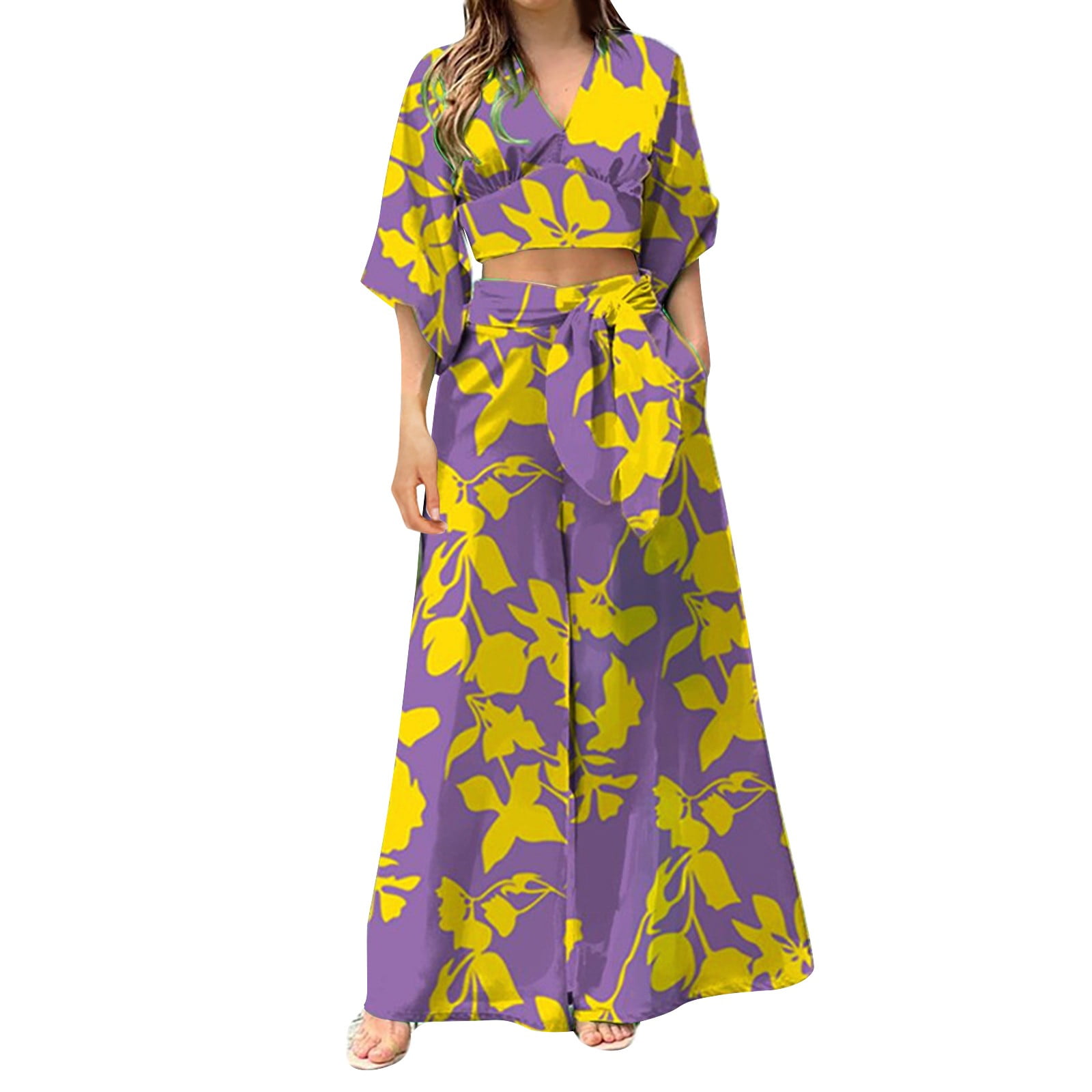 Rovga 2PCS Outfits For Women Outfits Sets 2024 Summer Short Sleeve ...