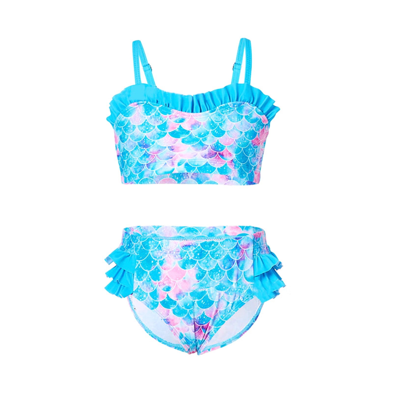 Rovga 3-4 Years Swimsuit For Girls Sleeveless Fish Tail Set Two Piece ...