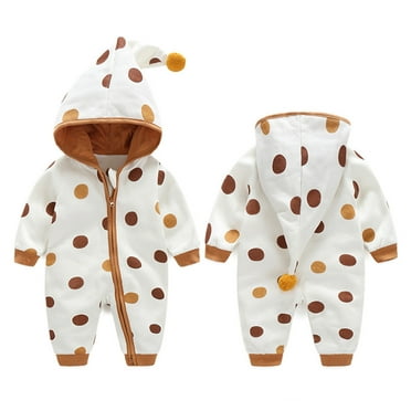 Baby Clothes Boy Girl Thick Snowsuit Winter Warm Coats Cow Prints Hooded Romper Jumpsuit ...