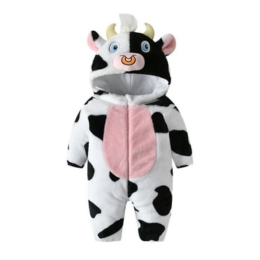 Baby Clothes Boy Girl Thick Snowsuit Winter Warm Coats Cow Prints Hooded Romper Jumpsuit ...