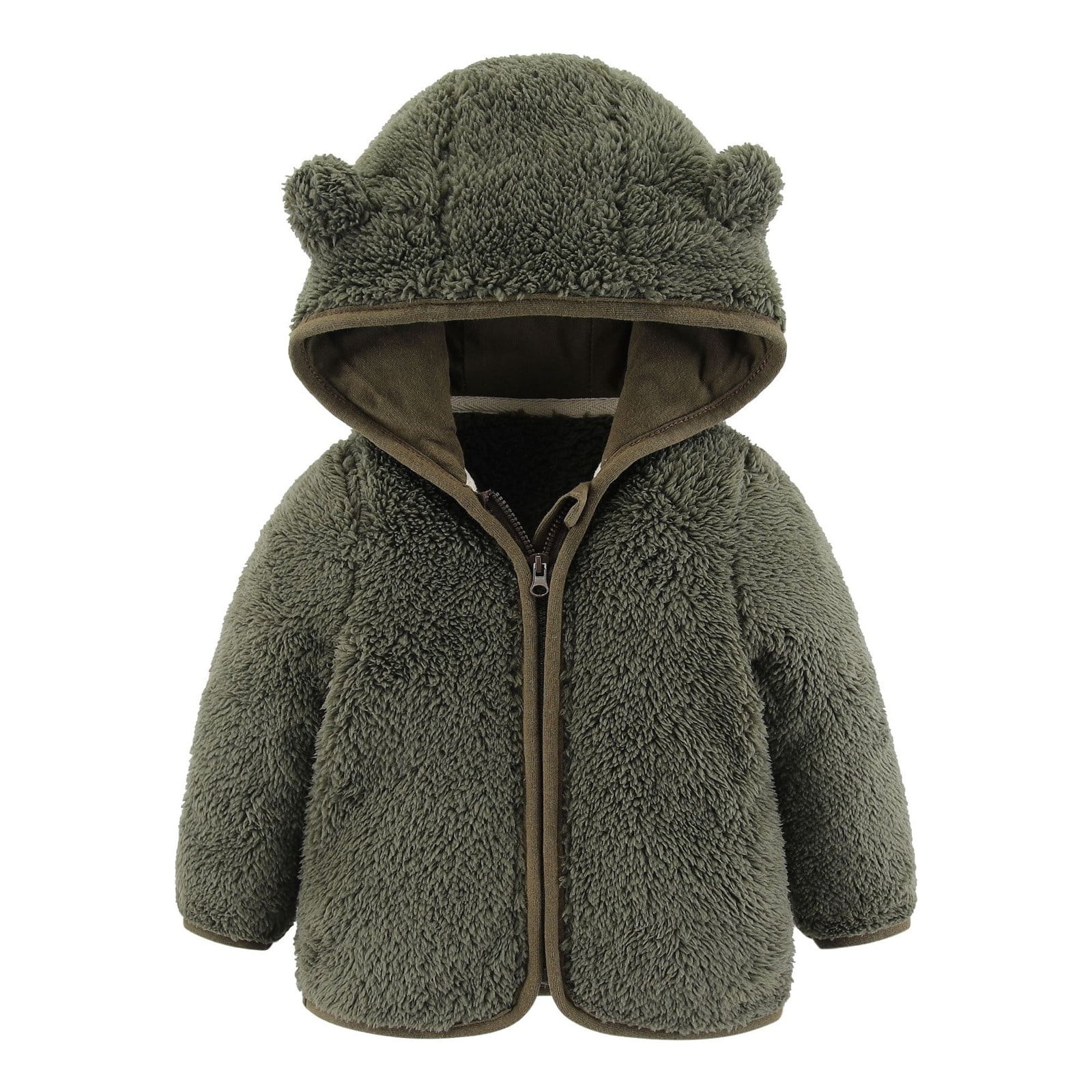 Rovga Baby Girls Boys Jacket Bear Ears Hooded Outerwear Zipper Warm Winter Coat Cute Casual Coat ...