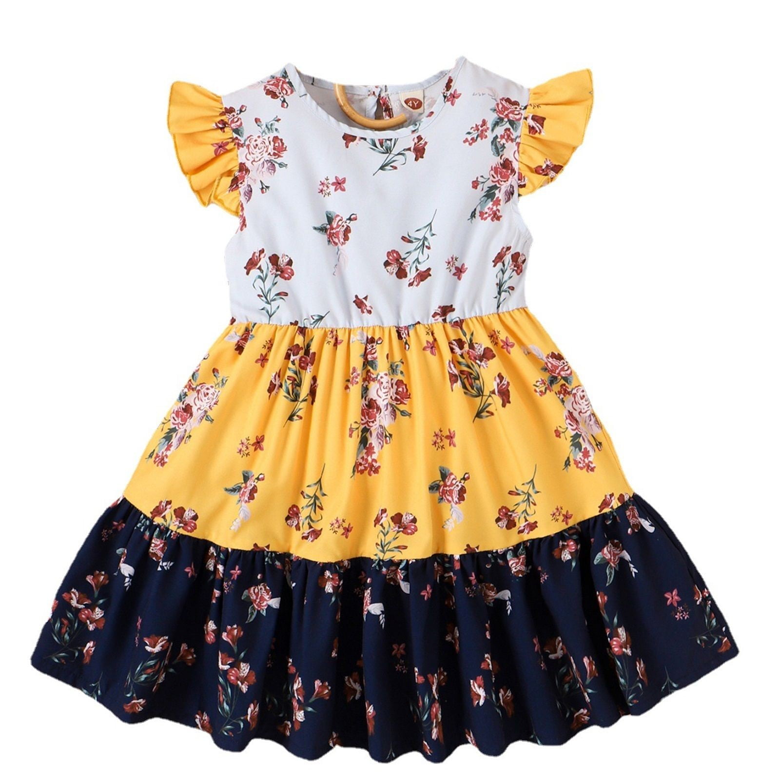 Rovga Casual Dresses For Girls Little Child Dress Summer Floral Print ...