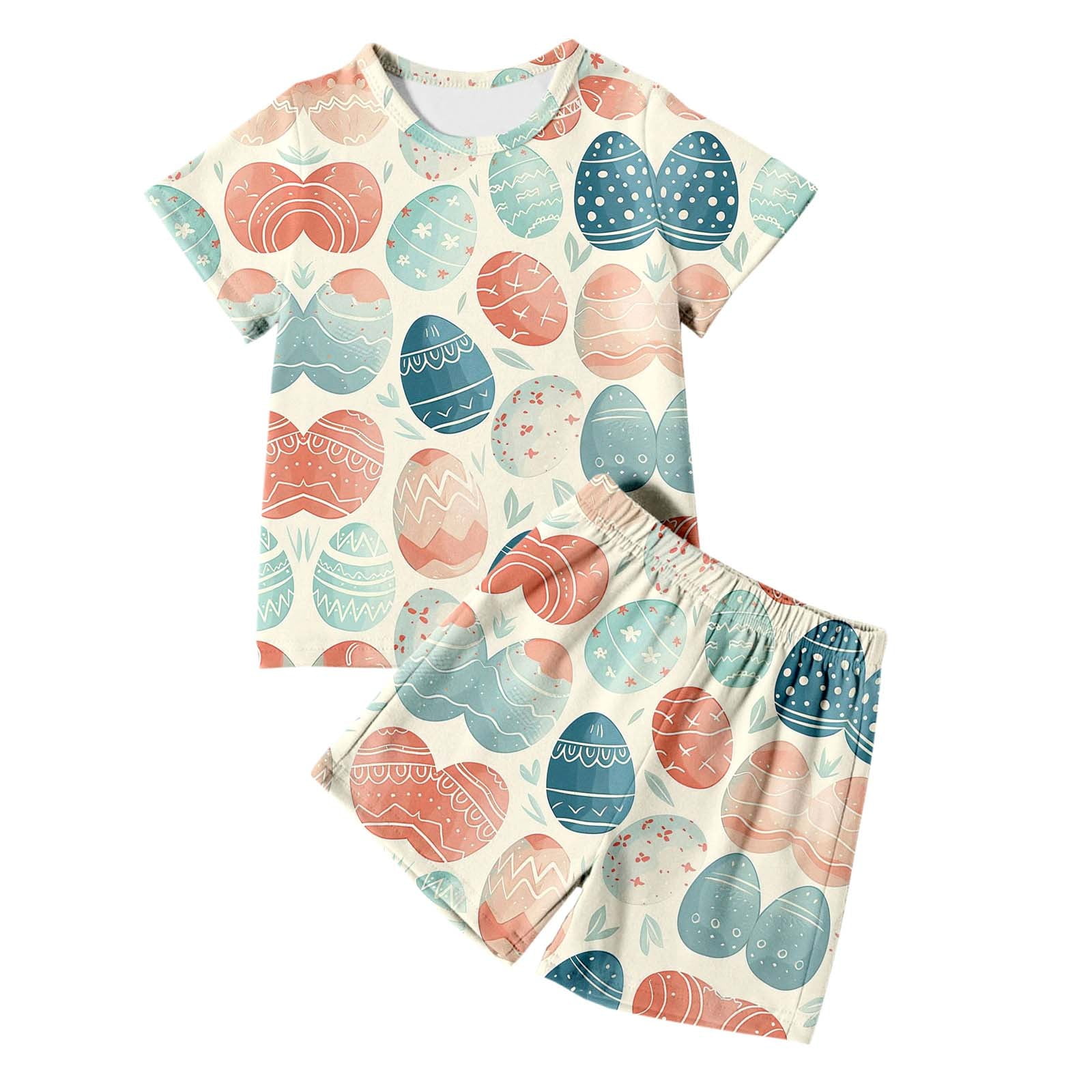 Rovga Easter Baby Outfits For Boys 3-4 Years Summer Buny Print T Shirt ...