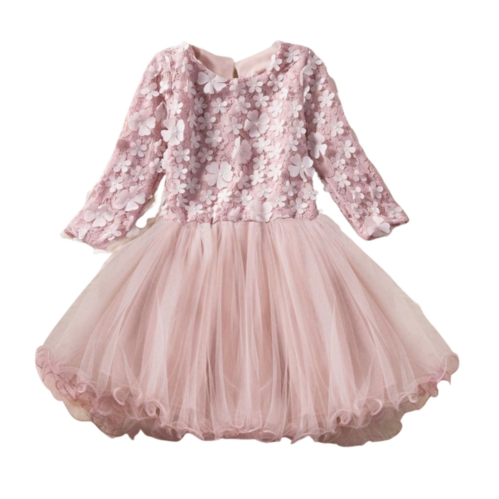 Rovga Fashion Dresses For Girls Kids Autumn Winter Floral Cotton Long ...