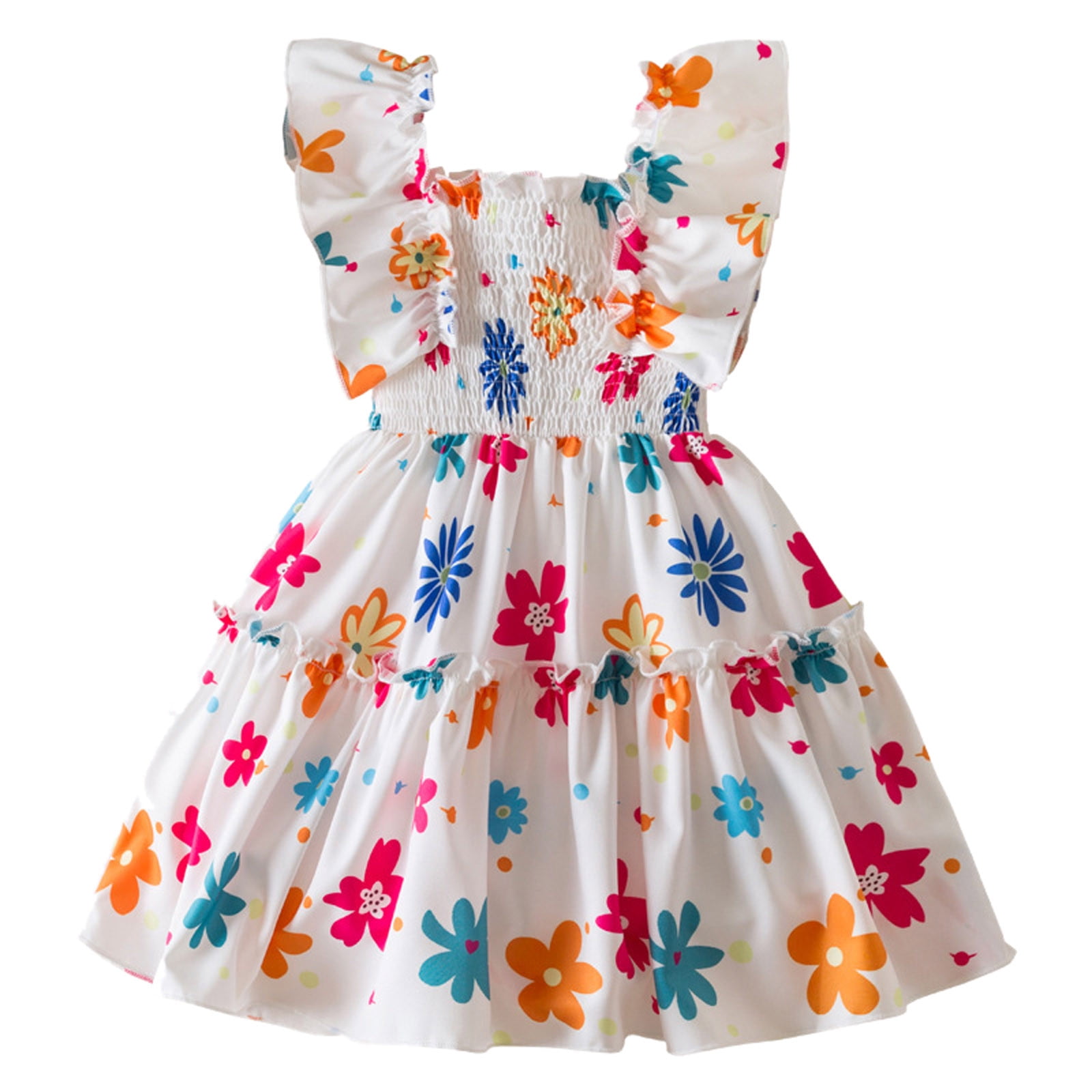 Rovga Girls Easter Dress 2-3 Years Sleeveless Sundress O Neck Cartoon ...
