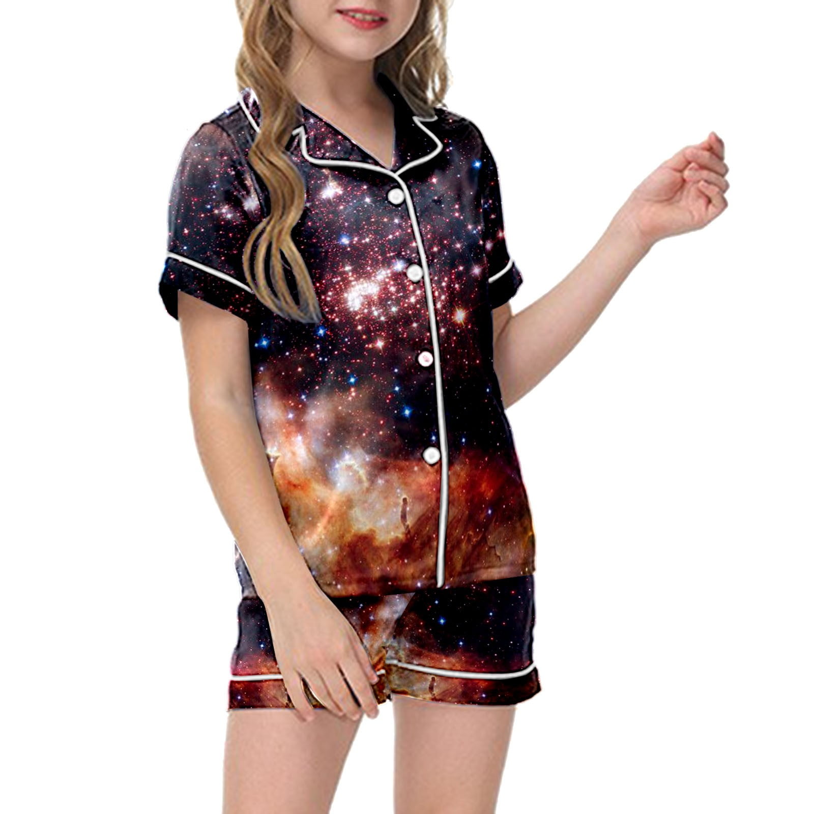 Rovga Girls Summer Outfits 2-3 Years Short Sleeve Crew Neck Cartoon ...