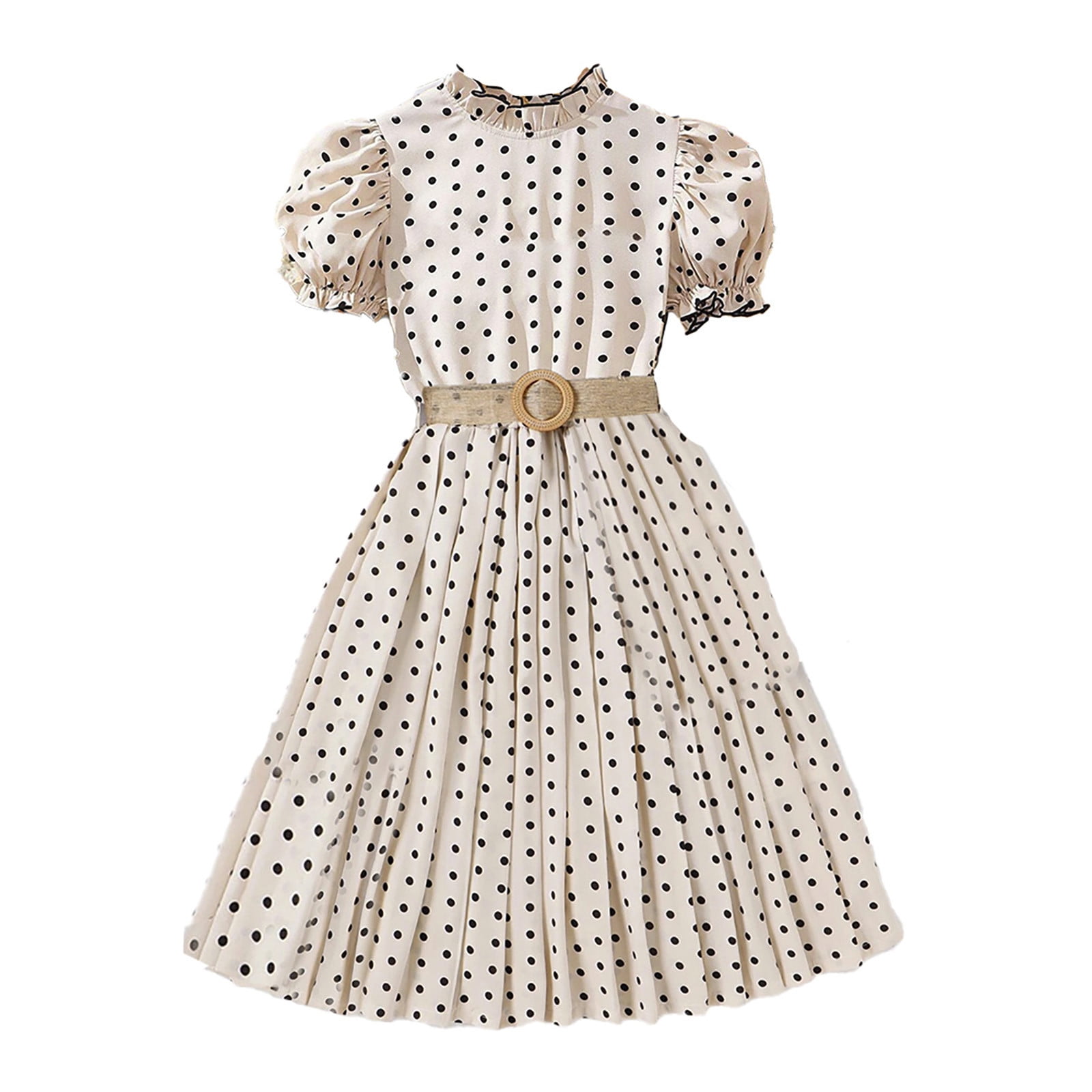 Rovga Kid Girls Clothing Cute Round Neck Short Sleeve Clothes Set Solid ...