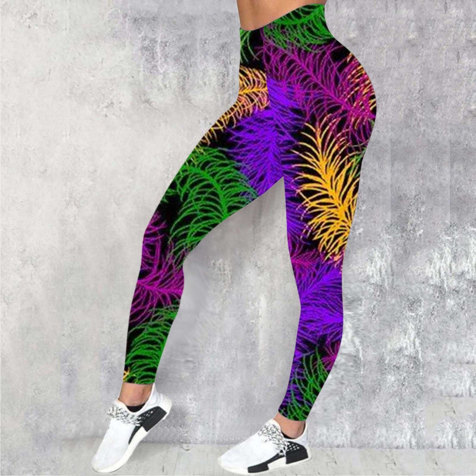 Rovga Leggings High Elastic Waist Jeans Thermal Stripe Print Denim ...