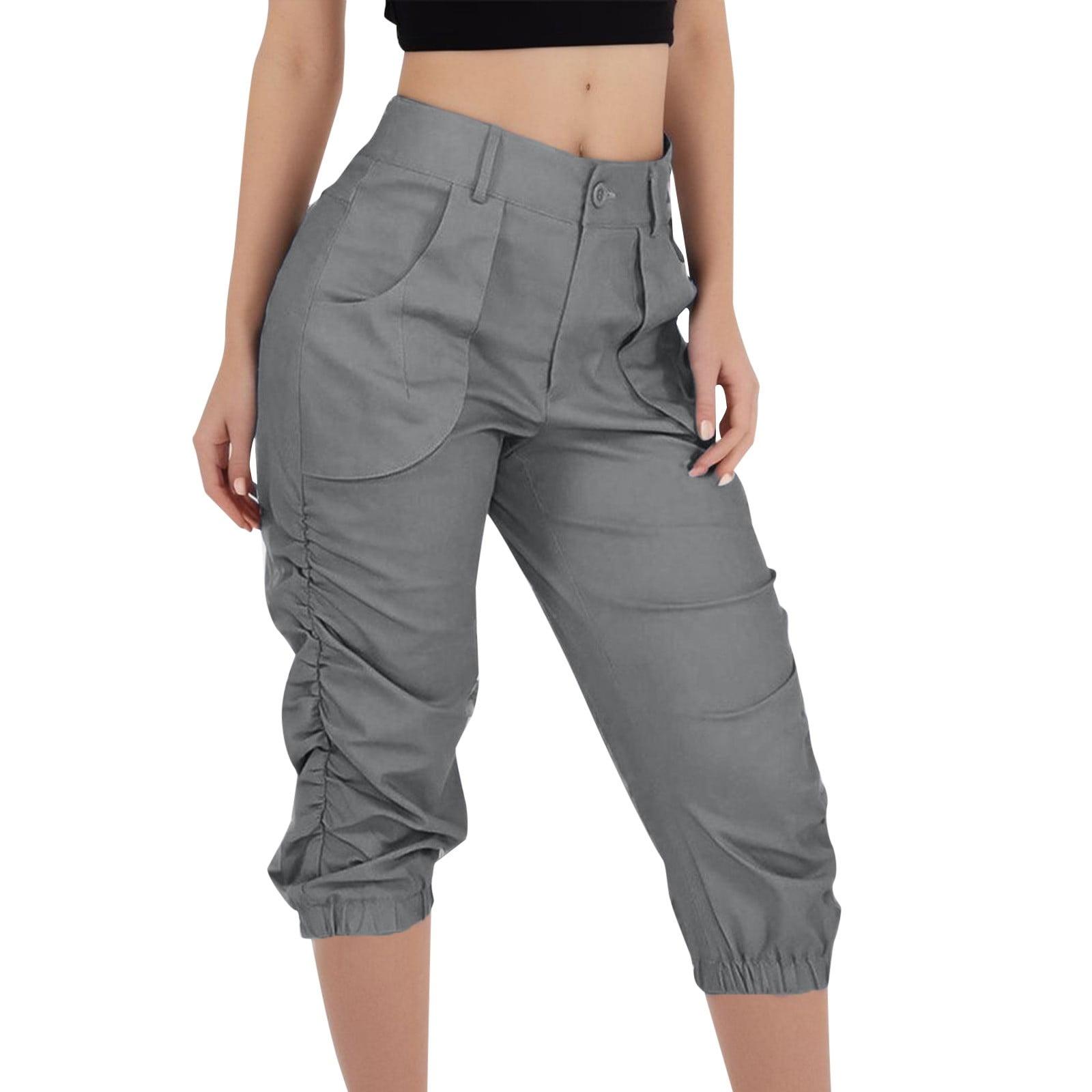 Rovga Pants For Women Solid Color Athletic Lounge Pants Spring Summer ...