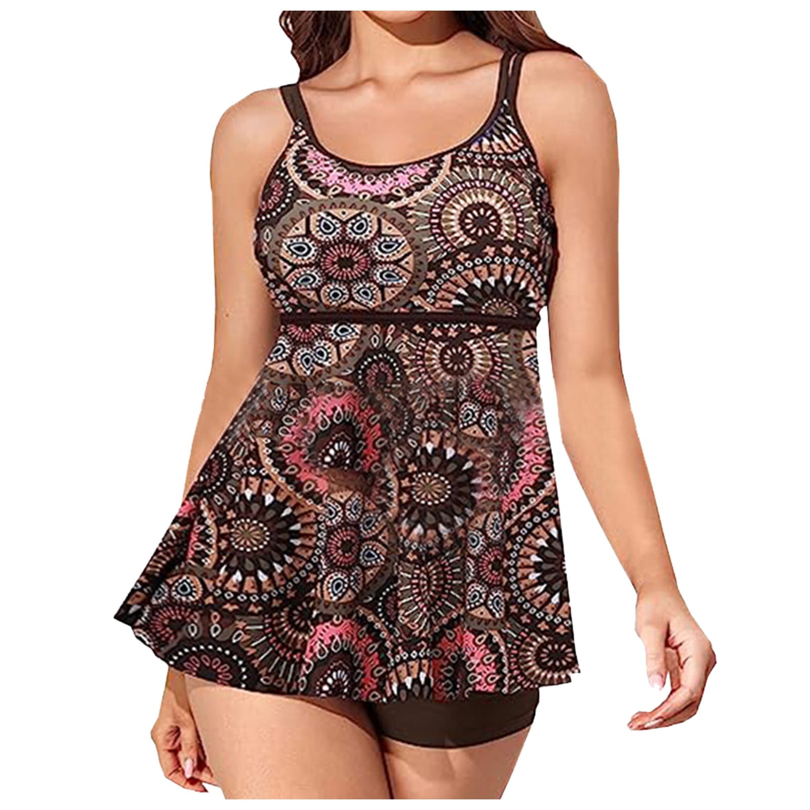 Rovga Swim Suits For Women 2024 Round Neck Leopard Print Swimwear High ...