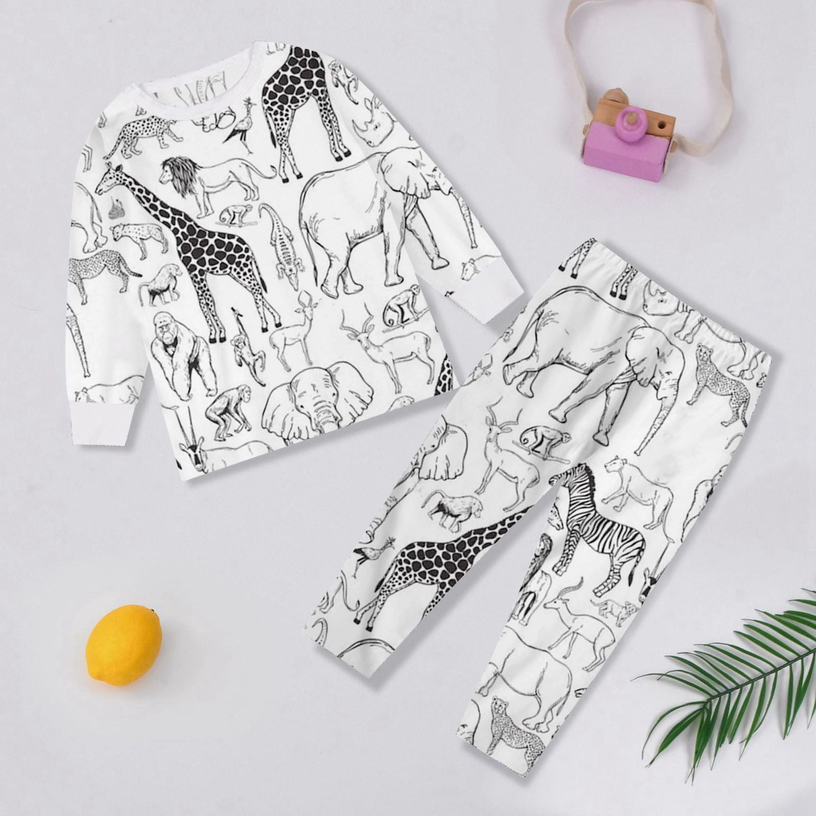 Rovga Toddler Boys Clohes Long Sleeve Solid Color Cartoon Painted O ...