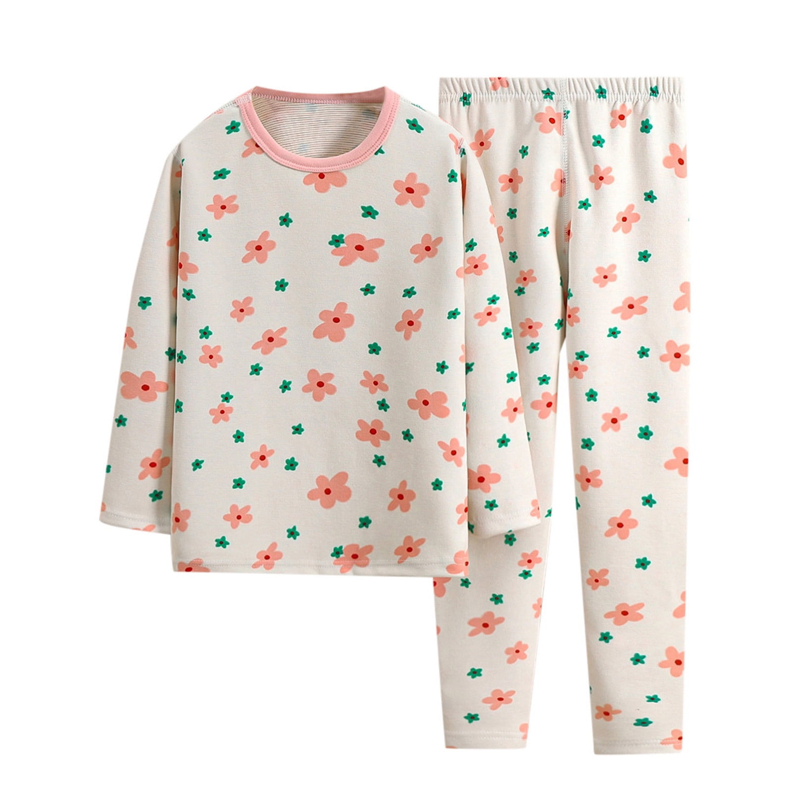 Rovga Toddler Girl Pajamas Kids Long Sleeve Top And Pants Sleepwear ...