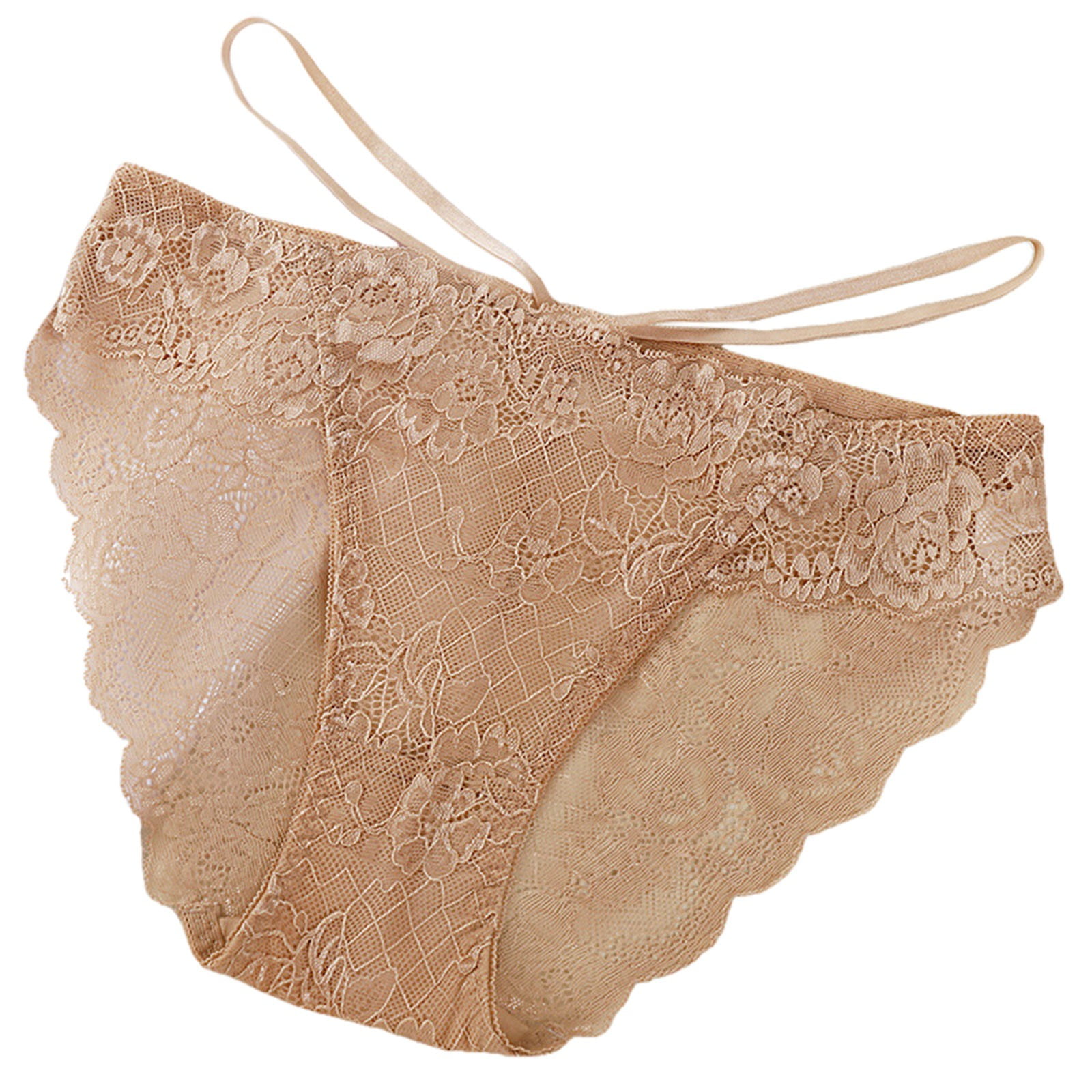 Rovga Underwear Lace Briefs Solid Color Traceless Butterfly Strap ...