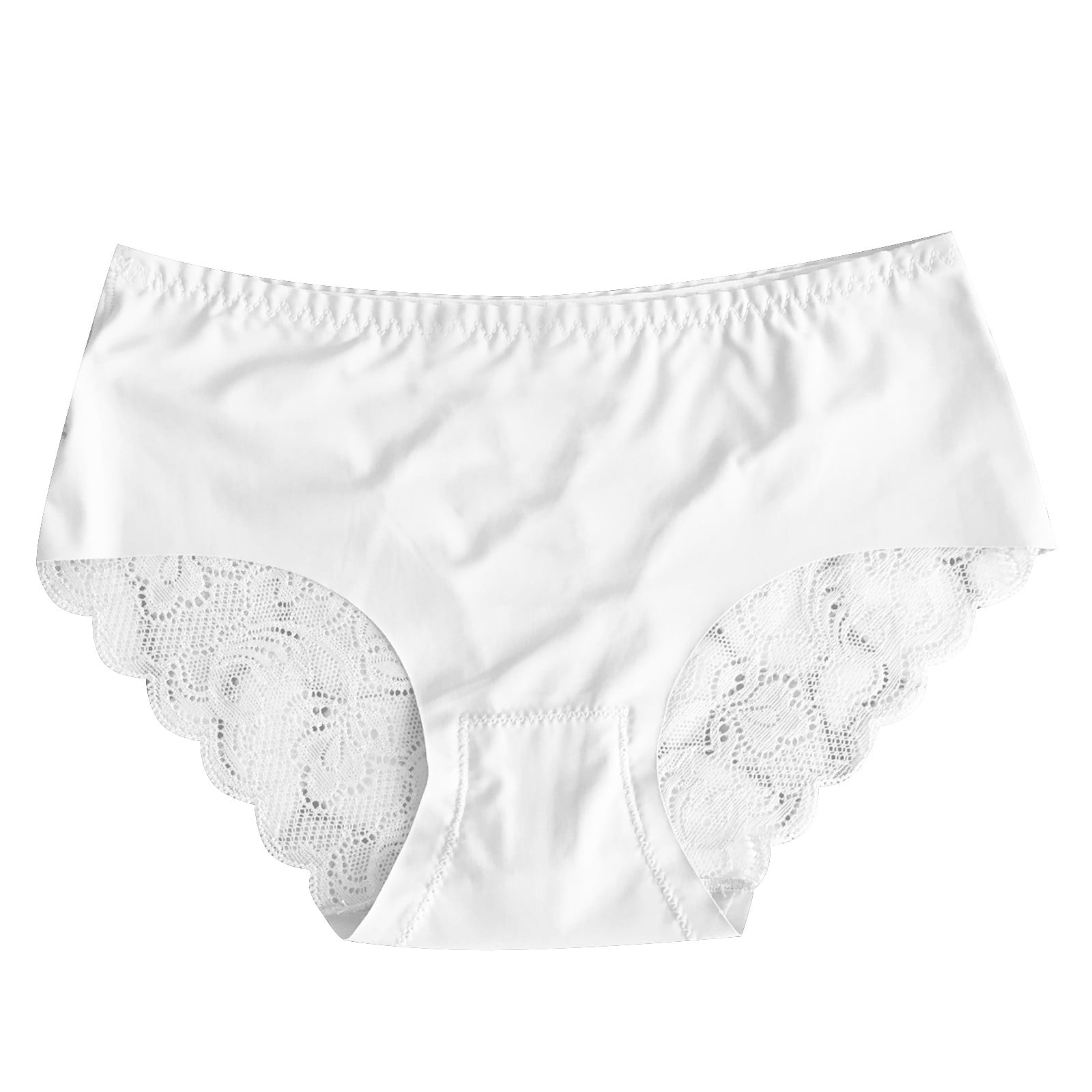 Rovga Underwear Women Ice Silk Lace Patchwork Inner Seamless Underwear ...