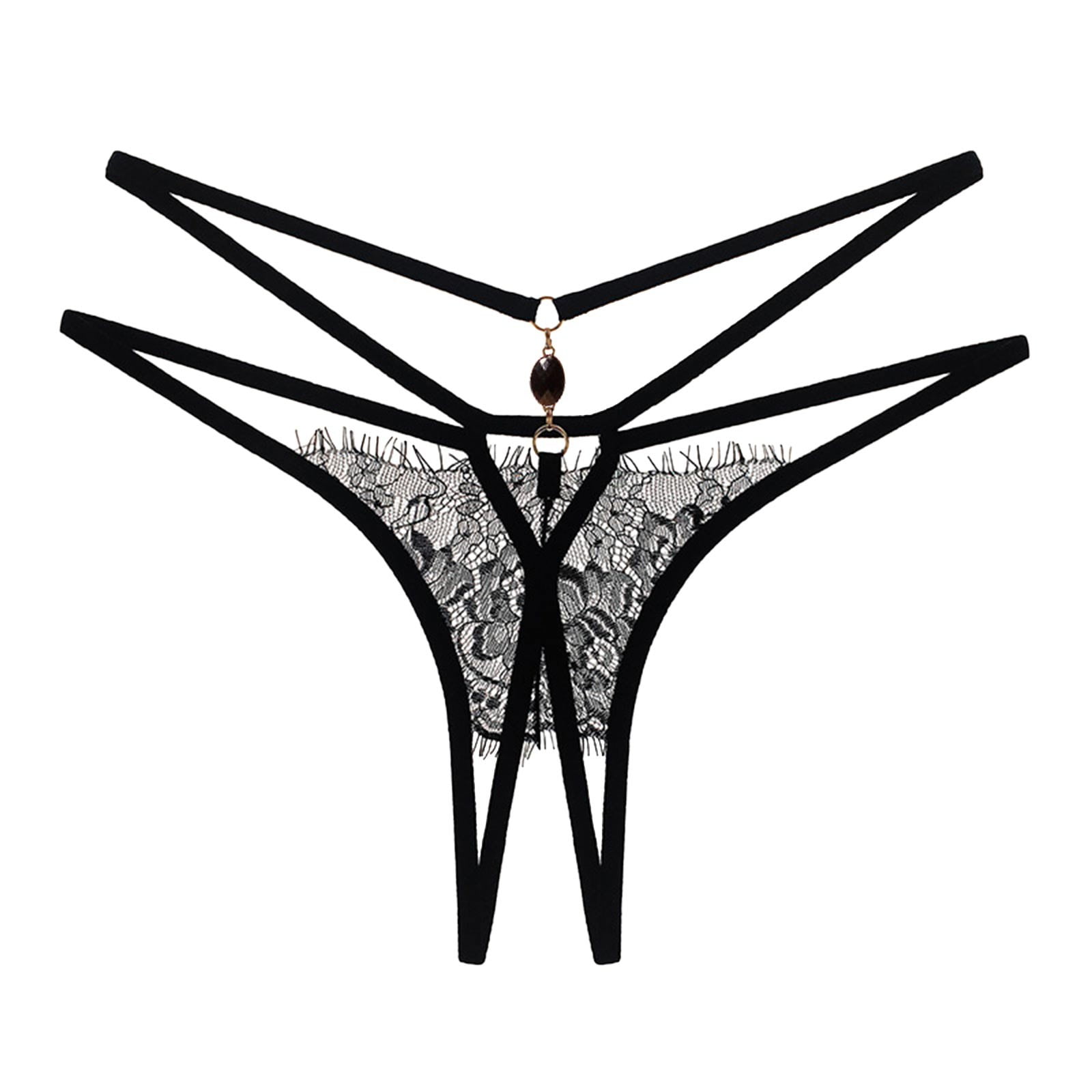 Rovga Underwear Women Low Waist Mesh Briefs Solid Color Cotton ...