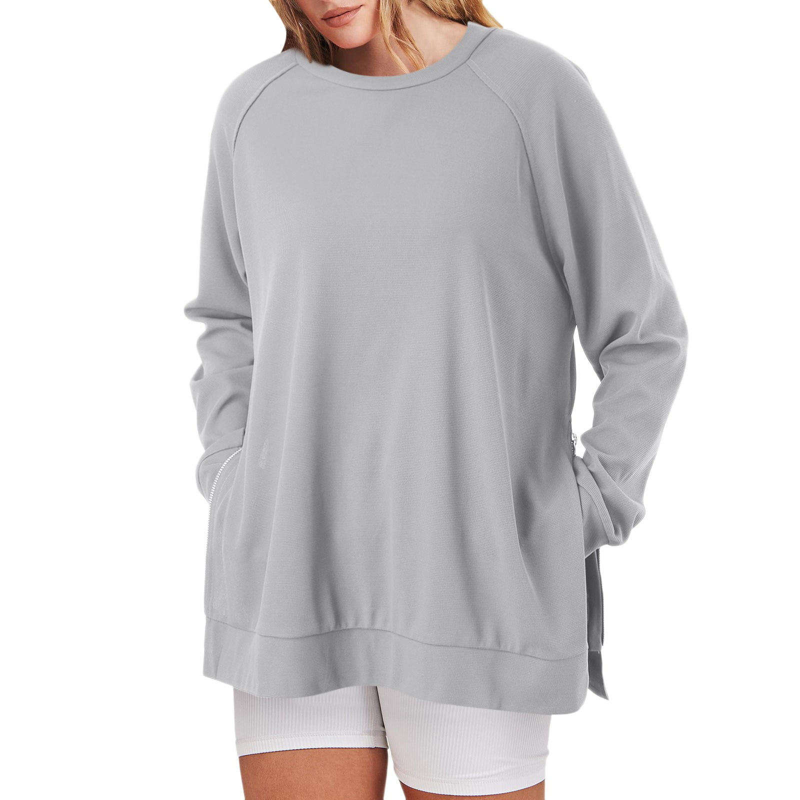 Rovga Women Sweatshirts O-Neck Sweatshirt Loose Fit Oversized Pullover ...