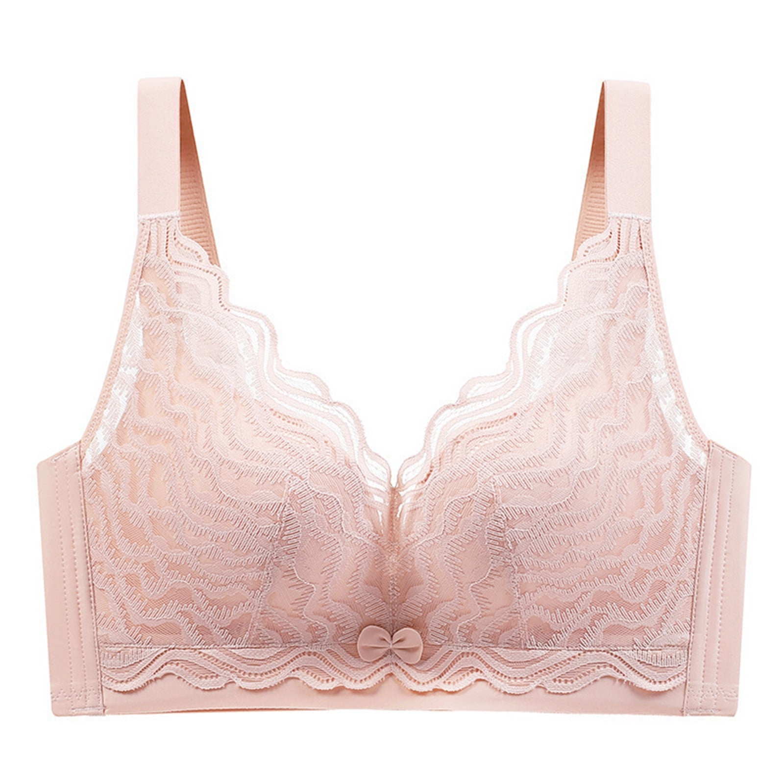 Rovga Womens Sports Bras Lace Wireless Full Coverage Bra Comfortable ...
