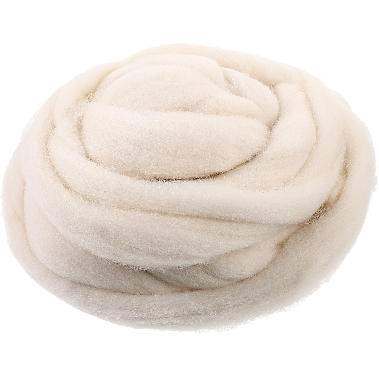 Toyandona 200g Natural Roving Wool Fiber for Needle Felting Crafts ...