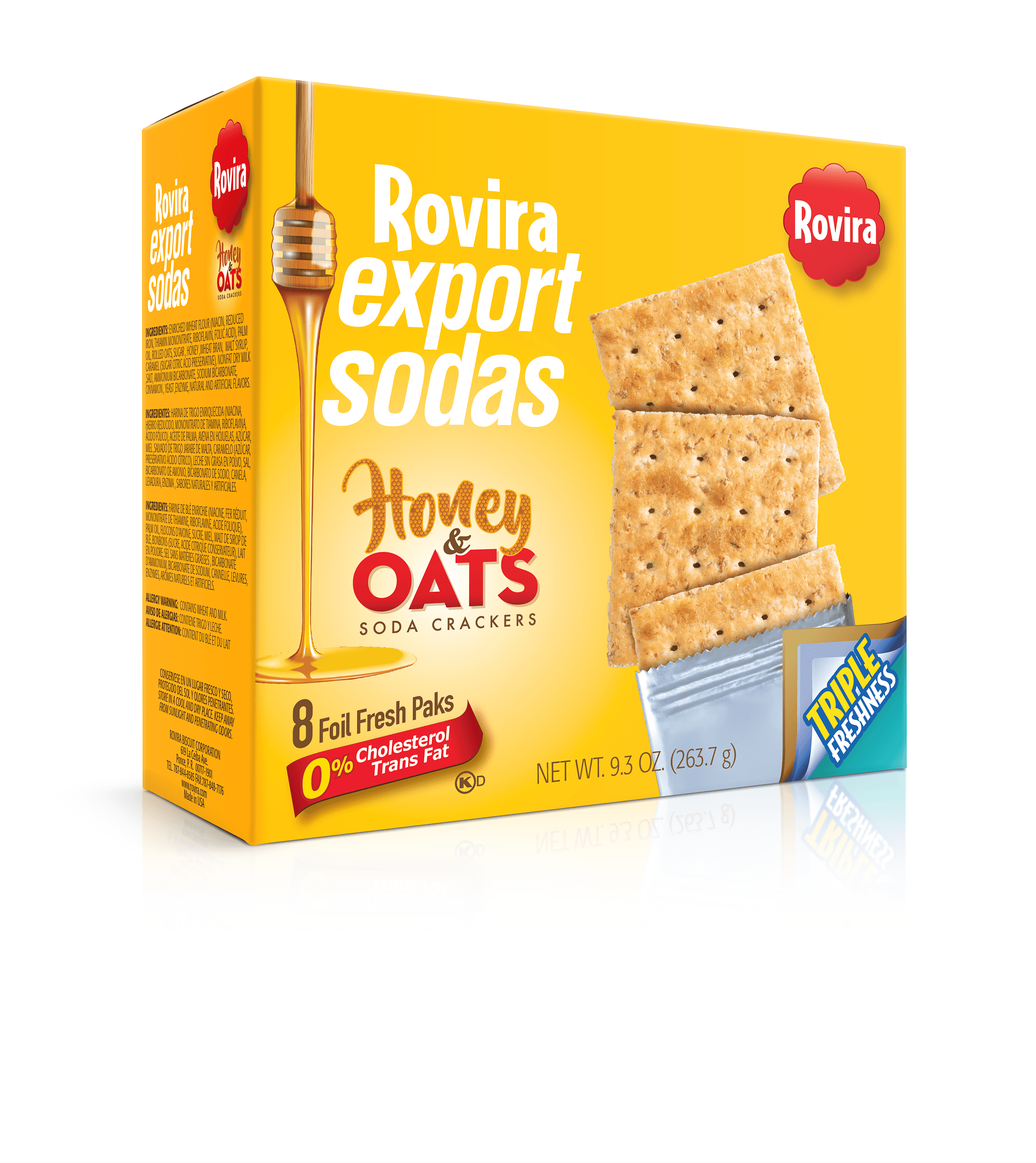 Rovira Honey & Oats Export Soda Crackers, 9.3oz Box - Walmart.com
