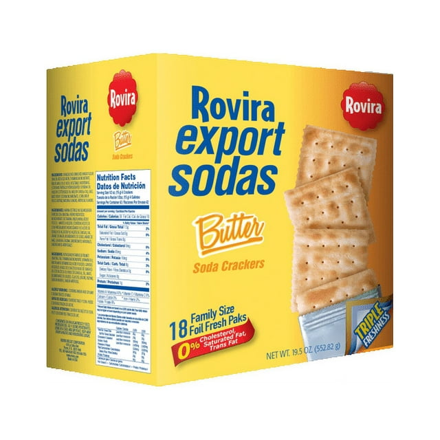 Rovira Export Sodas Butter Crackers, 19.5 oz Box - Walmart.com