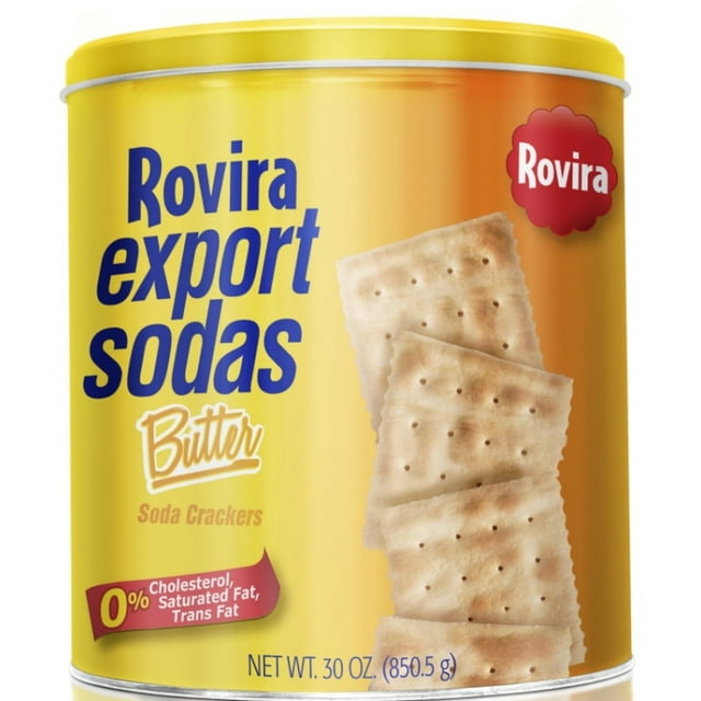 Rovira Export Sodas Butter Soda Crackers, 30oz Tin Can - Walmart.com