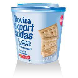Rovira Export Sodas Lite Soda Crackers, 23. 6oz, Plastic Bucket ...