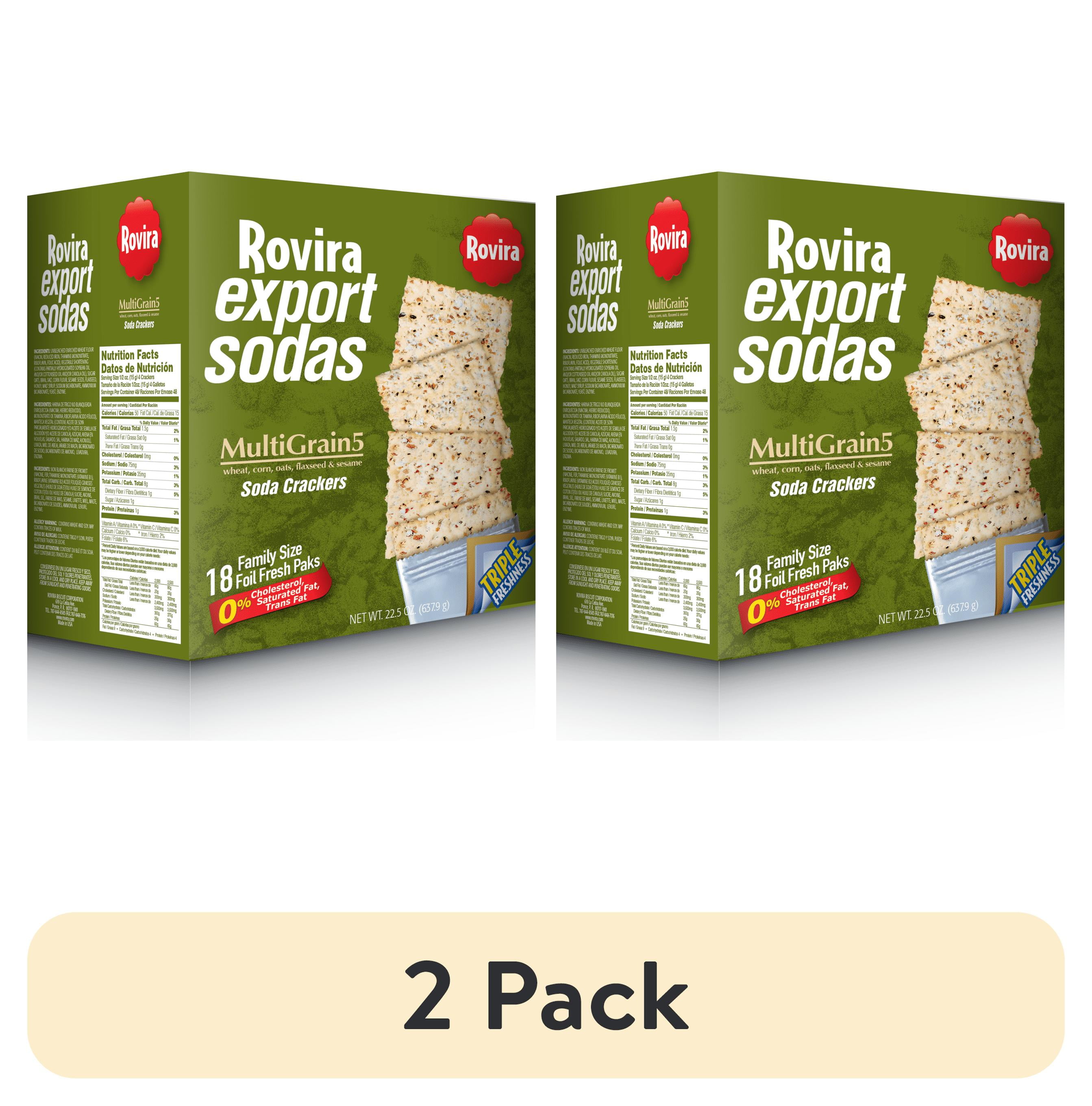 (2 pack) Rovira Export Sodas Multigrain Crackers Family Size, 20 Oz ...