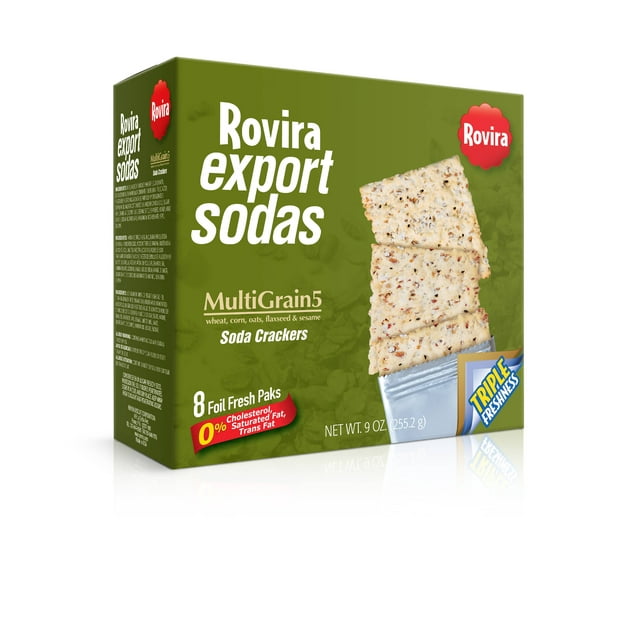 Rovira Export Sodas Multigrain Soda Crackers, 9 oz. - Walmart.com