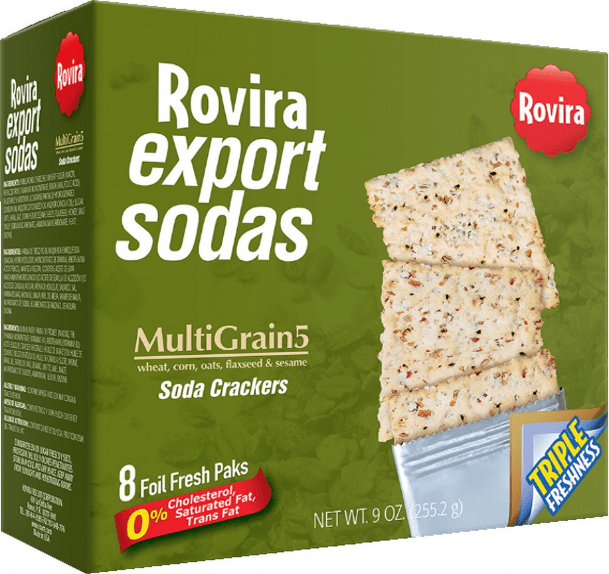 Rovira Export Sodas Multigrain Soda Crackers, Individual Food Packs, 9 ...