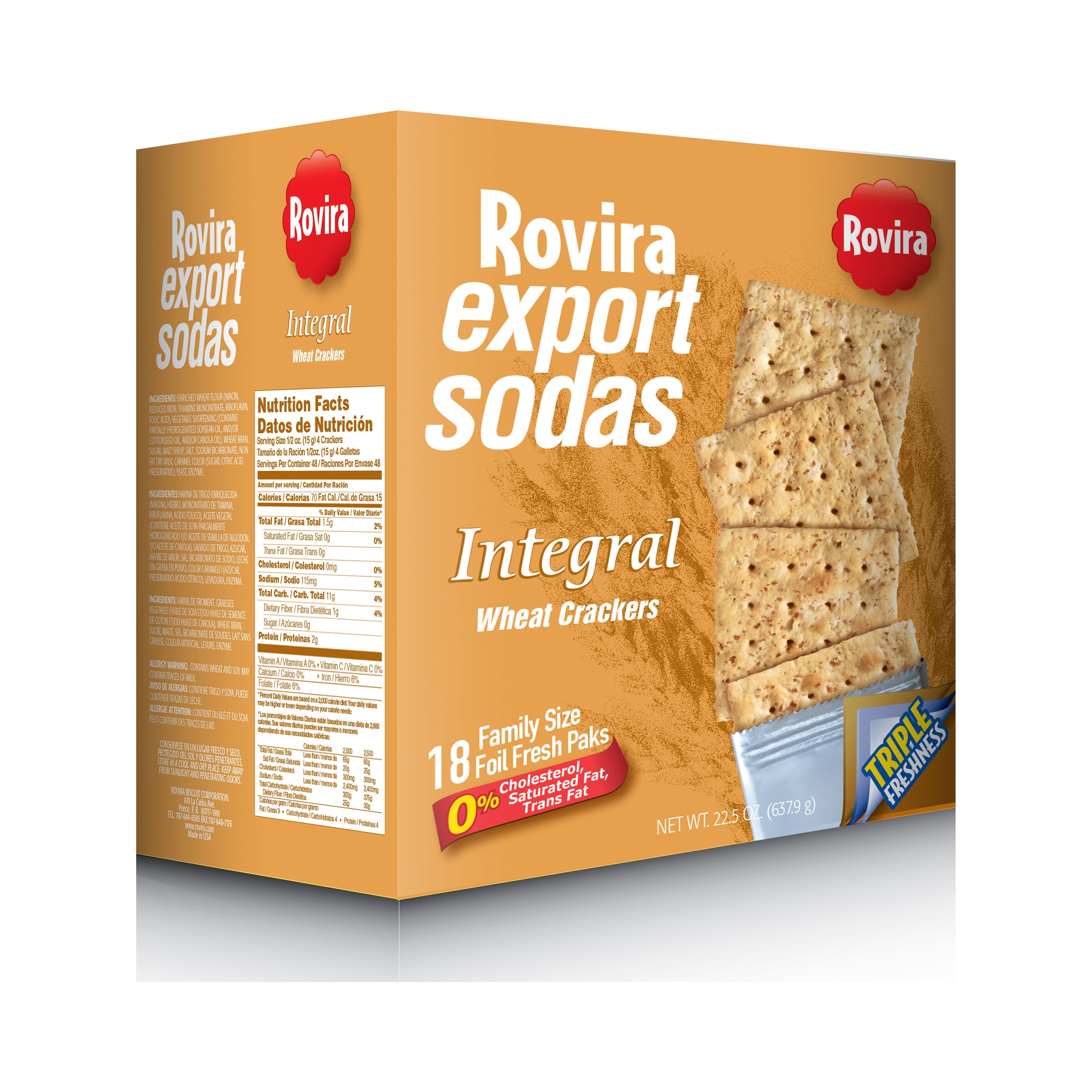 Rovira Export Sodas Wheat Crackers, 20oz Box - Walmart.com