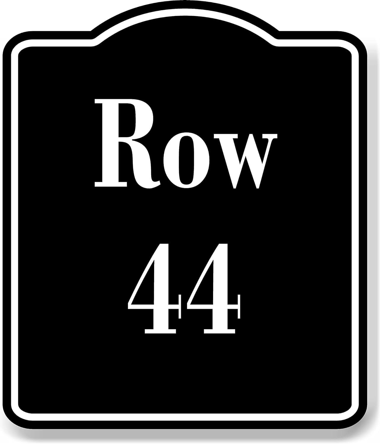 Row 44 Aisle BLACK Aluminum Composite Sign, 8.5"x10" - Walmart.com