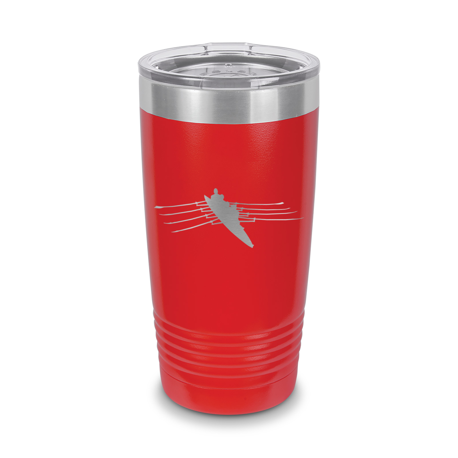 Row Tumbler 20 oz - Laser Engraved w/ Clear Lid - Stainless Steel ...