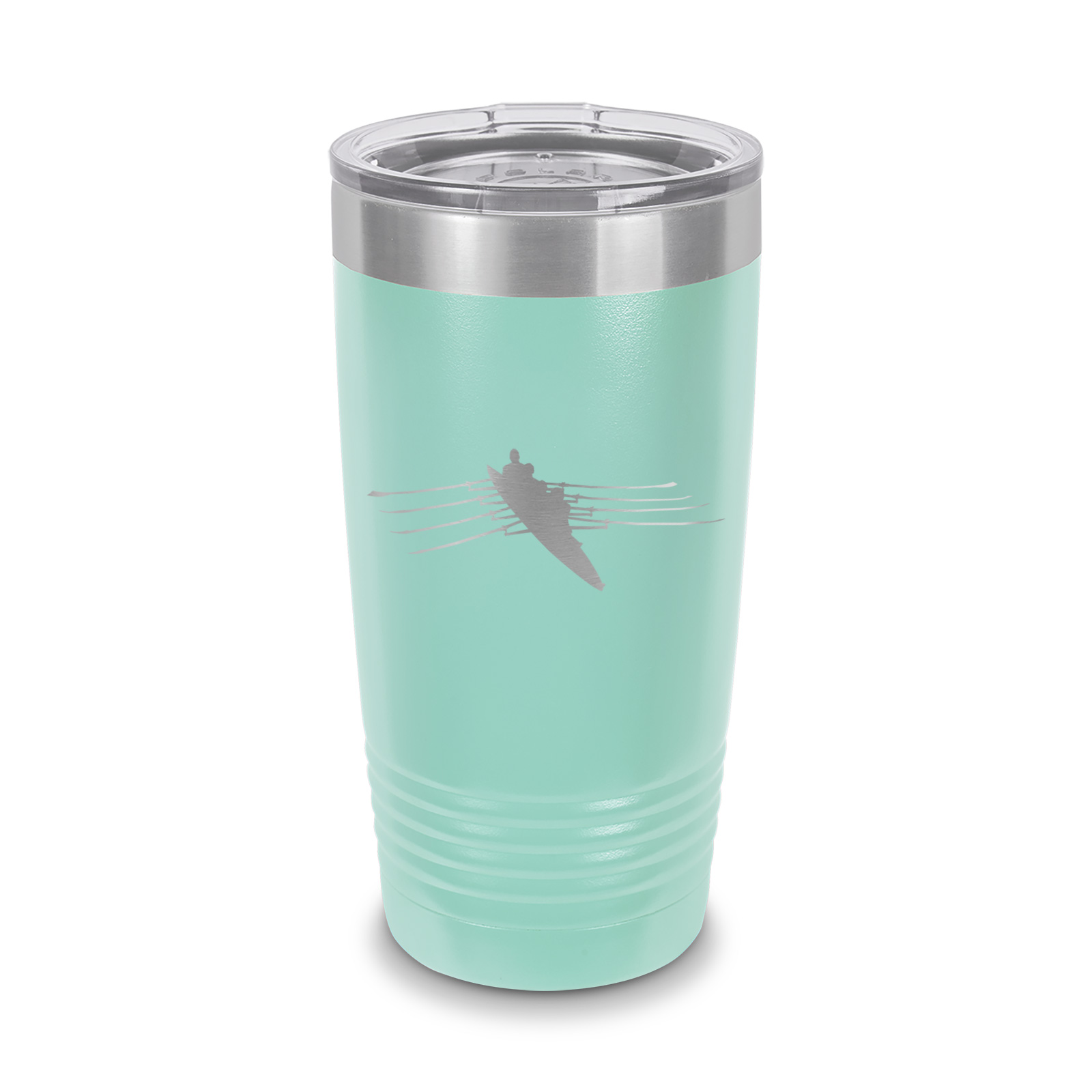 Row Tumbler 20 oz - Laser Engraved w/ Clear Lid - Stainless Steel ...