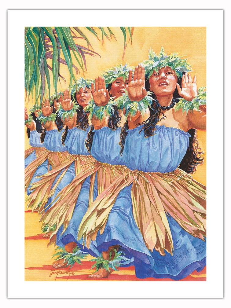 Row of Women Hula (Kekahi Pae O Nā Wahine Hula) - Hawaiian Dancers ...