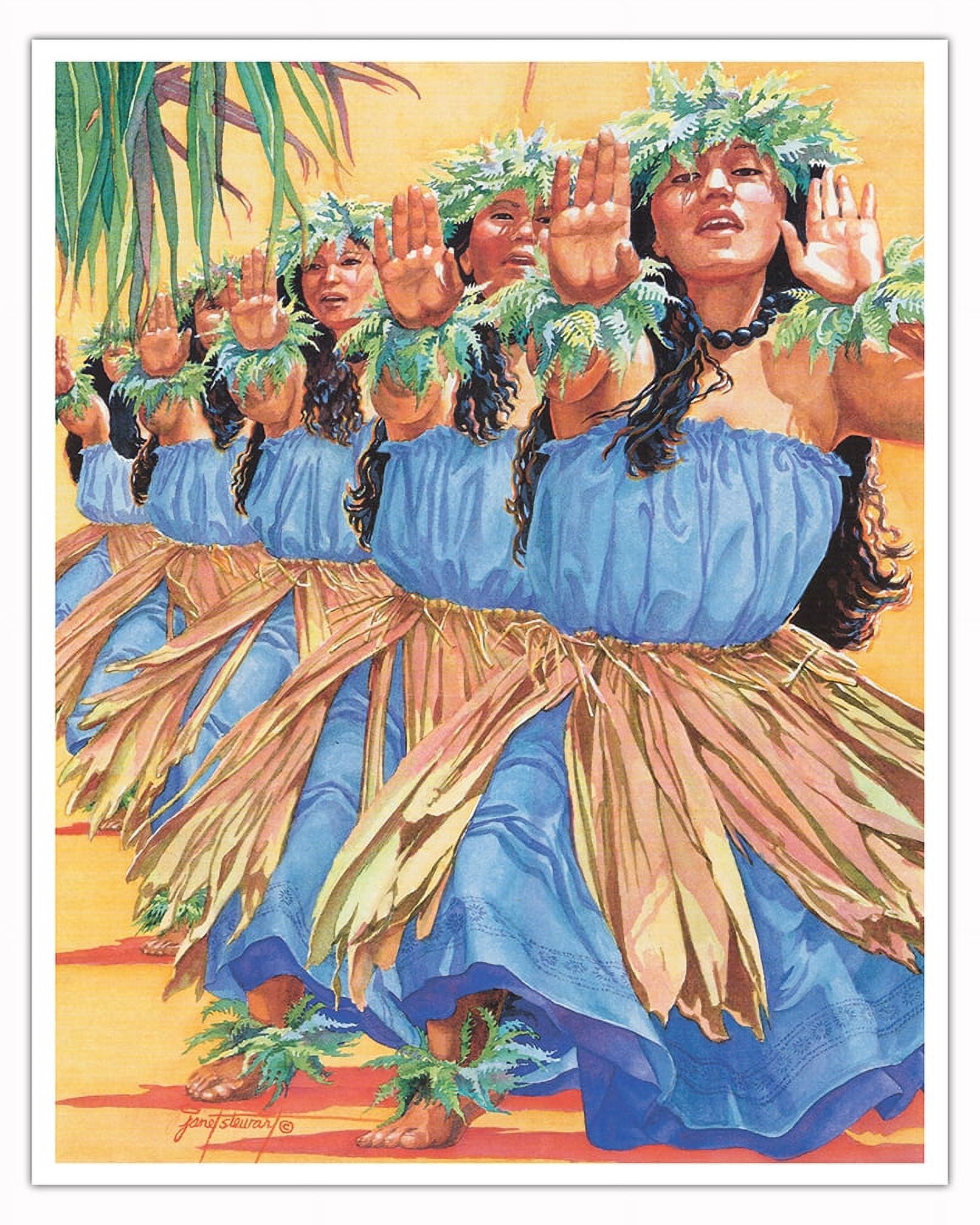 Row of Women Hula (Kekahi Pae O Nā Wahine Hula) - Hawaiian Dancers ...