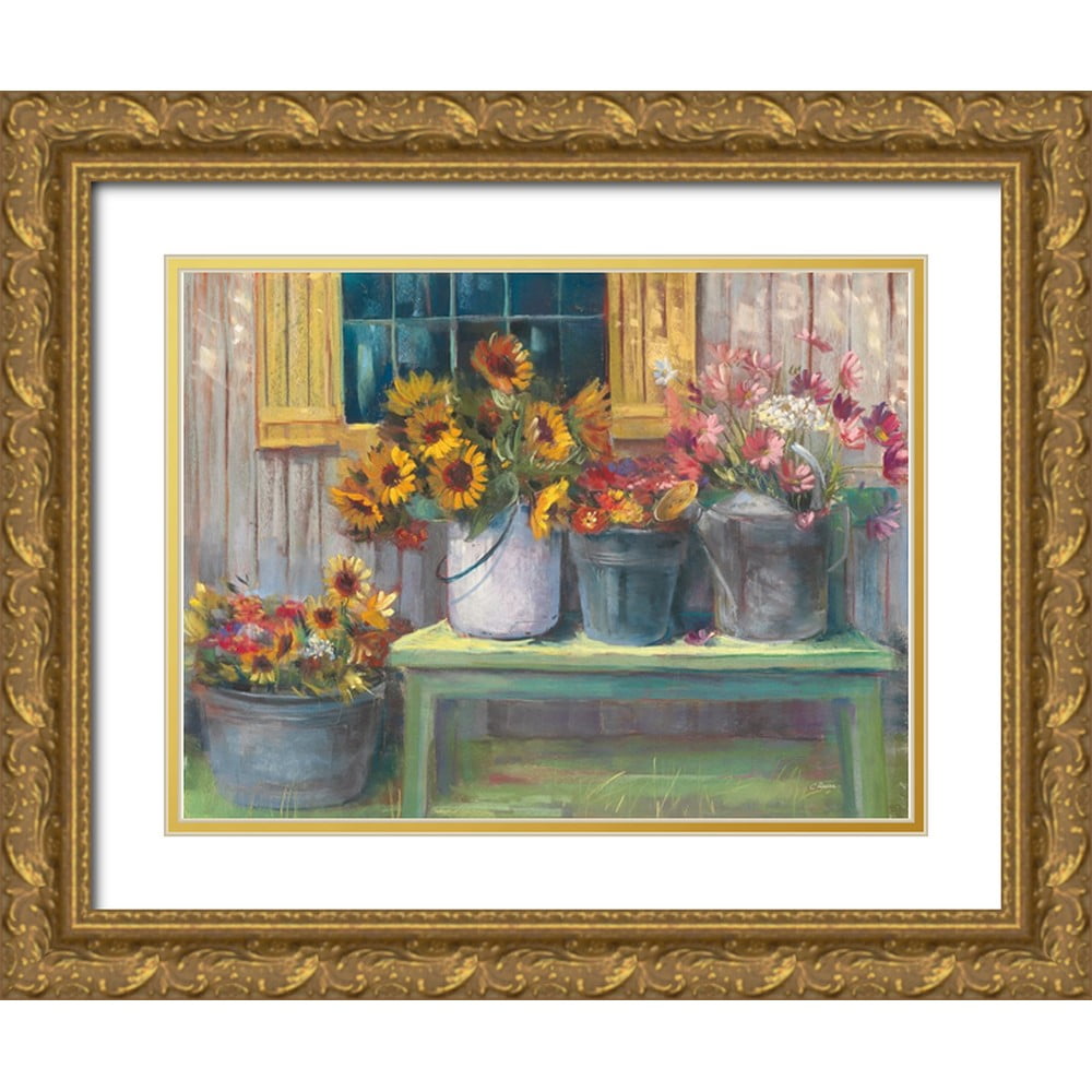 Rowan, Carol 14x12 Gold Ornate Wood Framed with Double Matting Museum ...
