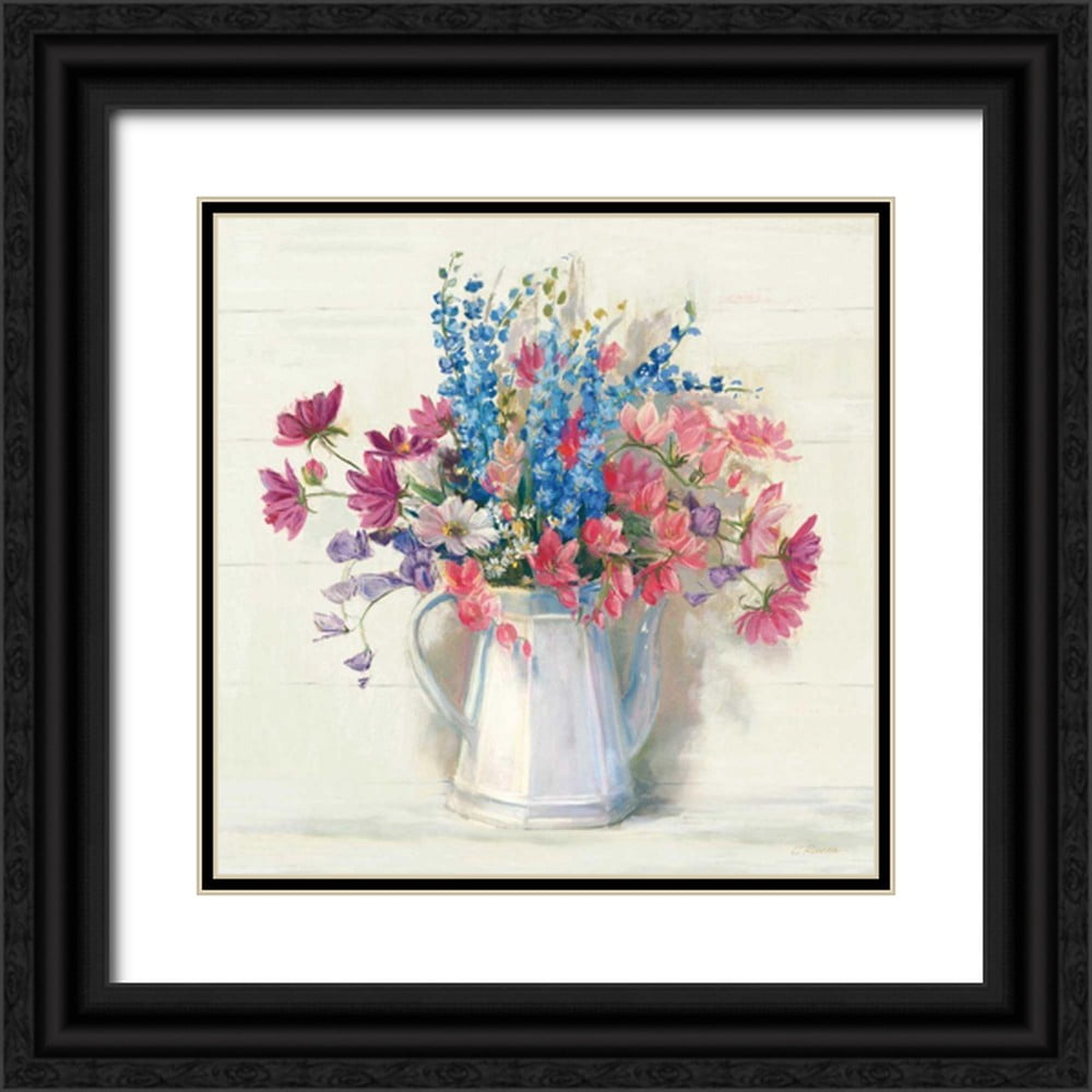 Rowan, Carol 15x15 Black Ornate Wood Framed with Double Matting Museum ...