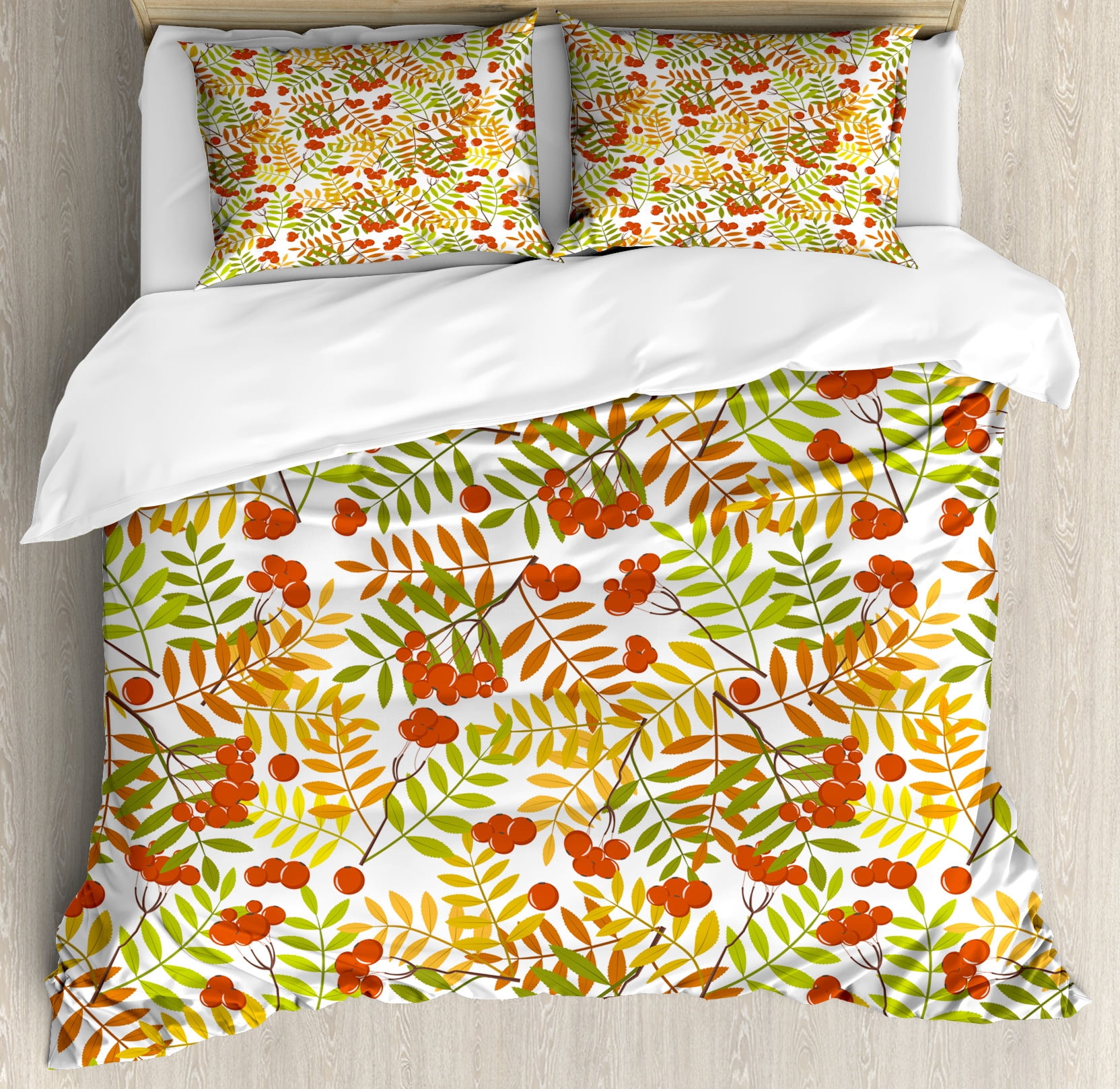 Rowan Duvet Cover Set, Wilderness Rural Nature Theme in Autumn Season ...