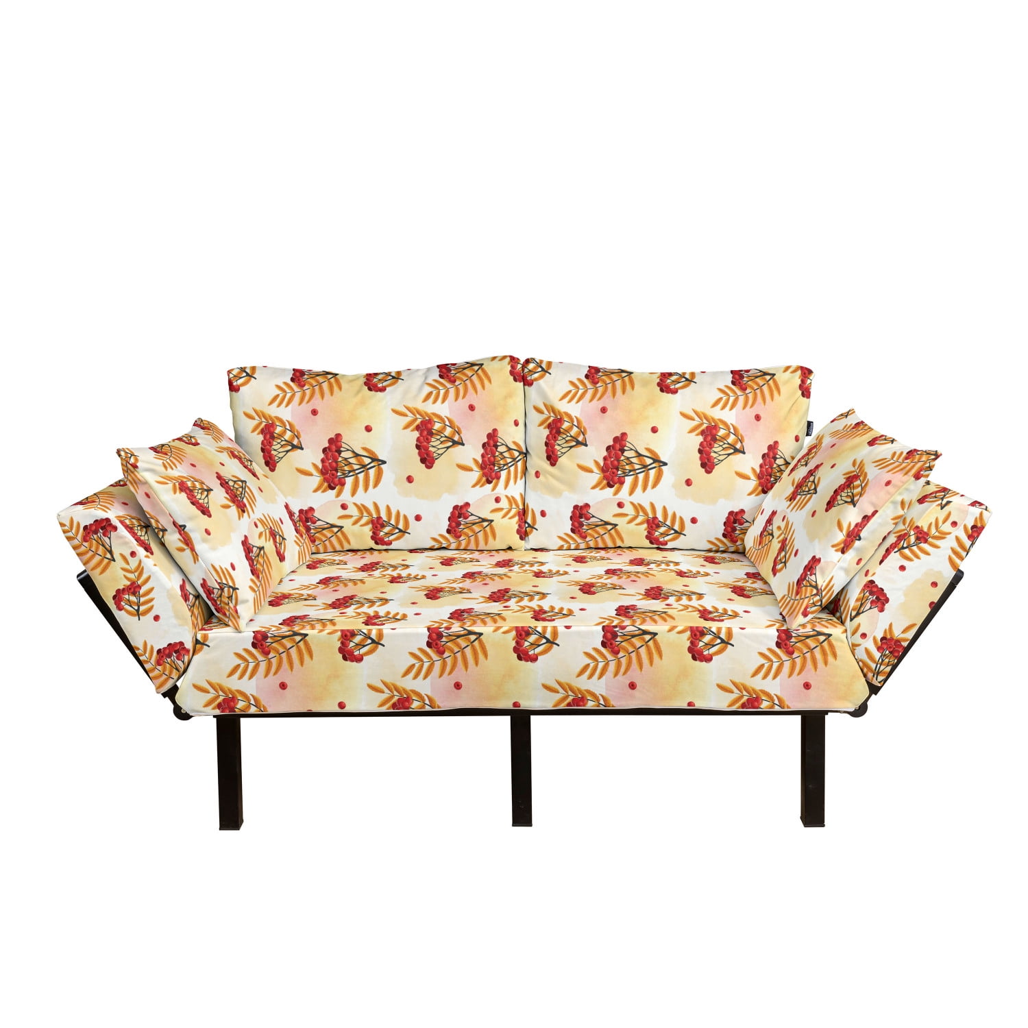 Rowan Futon Couch, Romantic Fall Season Inspired Tile with Vivid ...