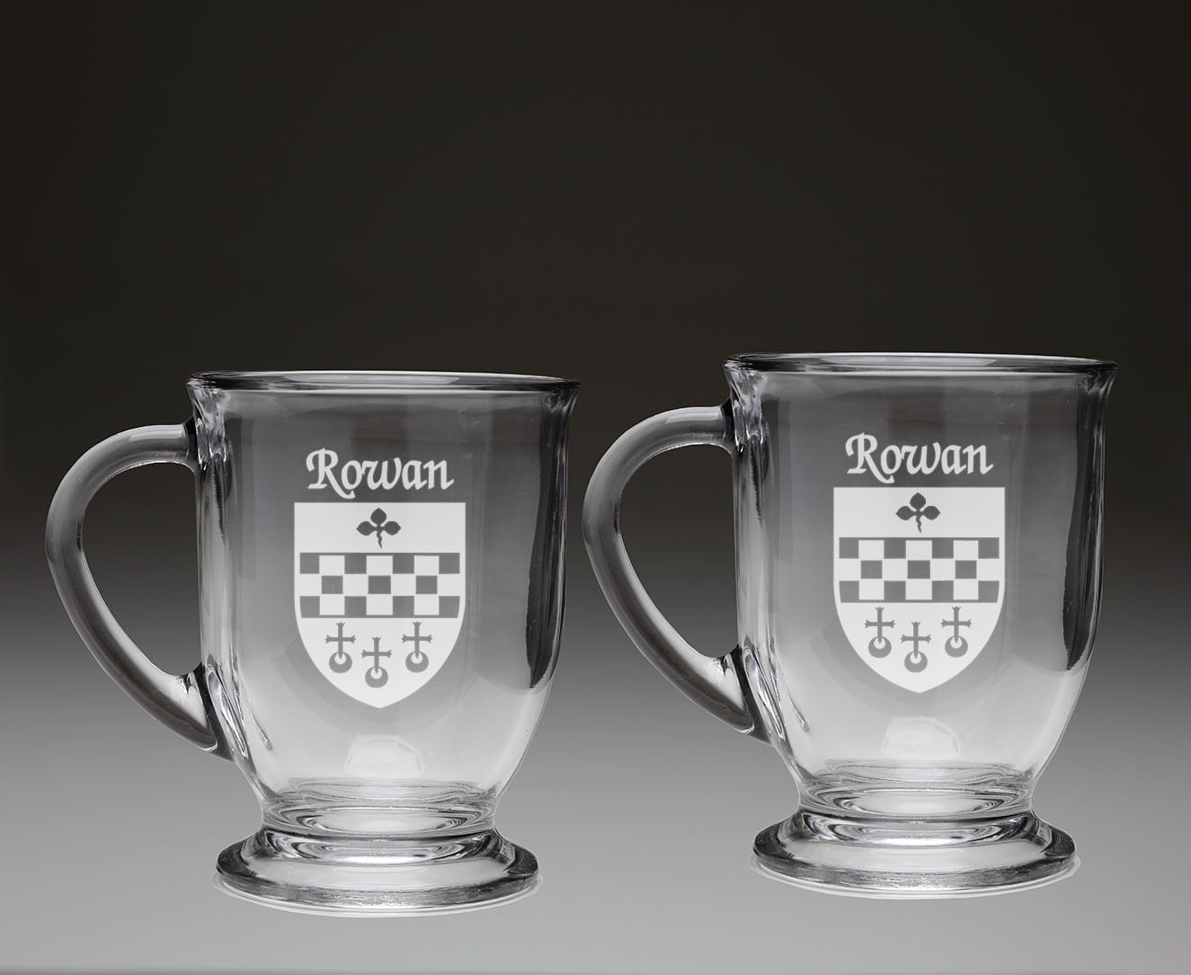 Rowan Irish Coat of Arms Glass Coffee Mugs - Set of 2 - Walmart.com