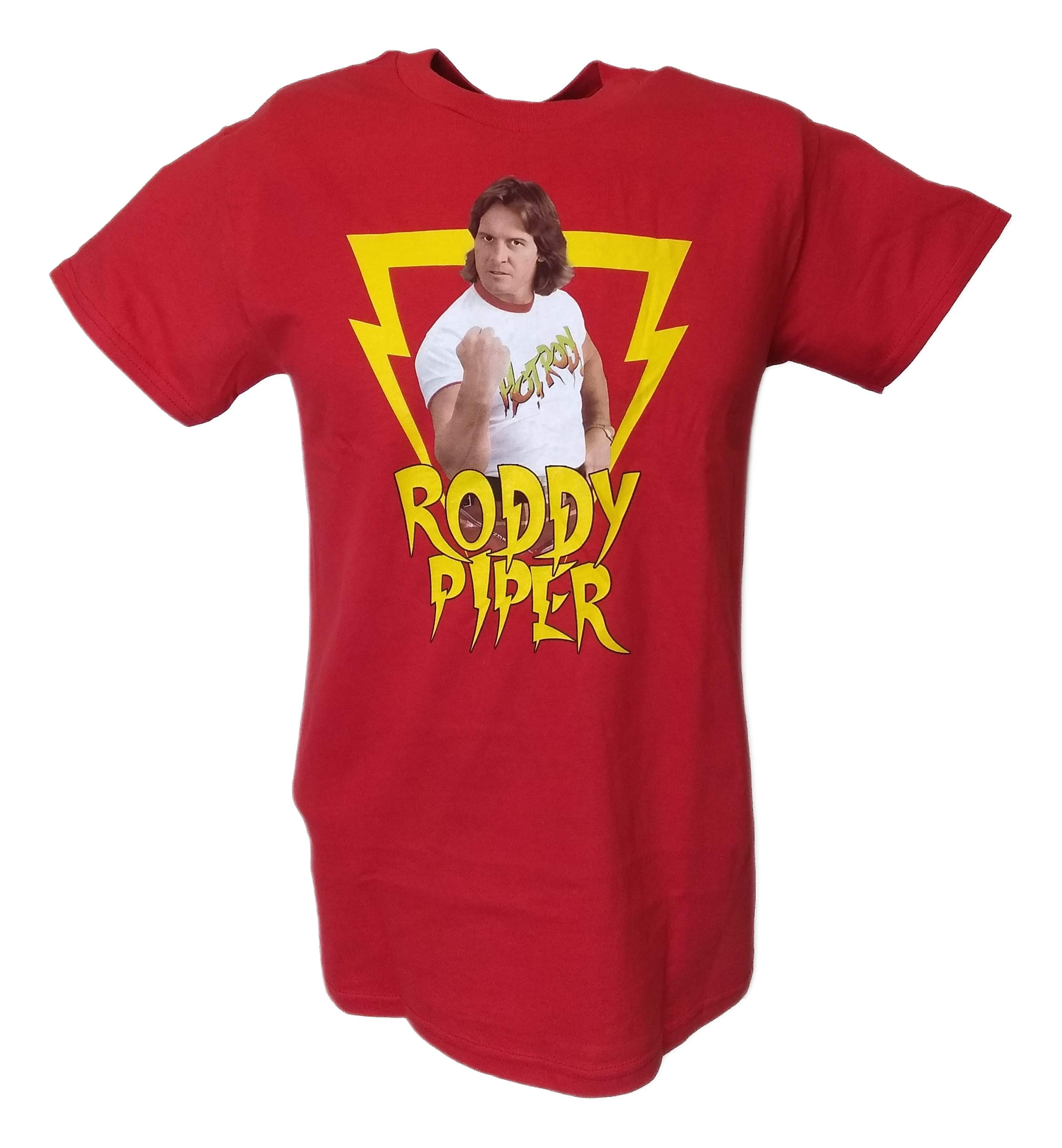 Rowdy Roddy Piper Legends Collection WWE Mens Red T-shirt - Walmart.com