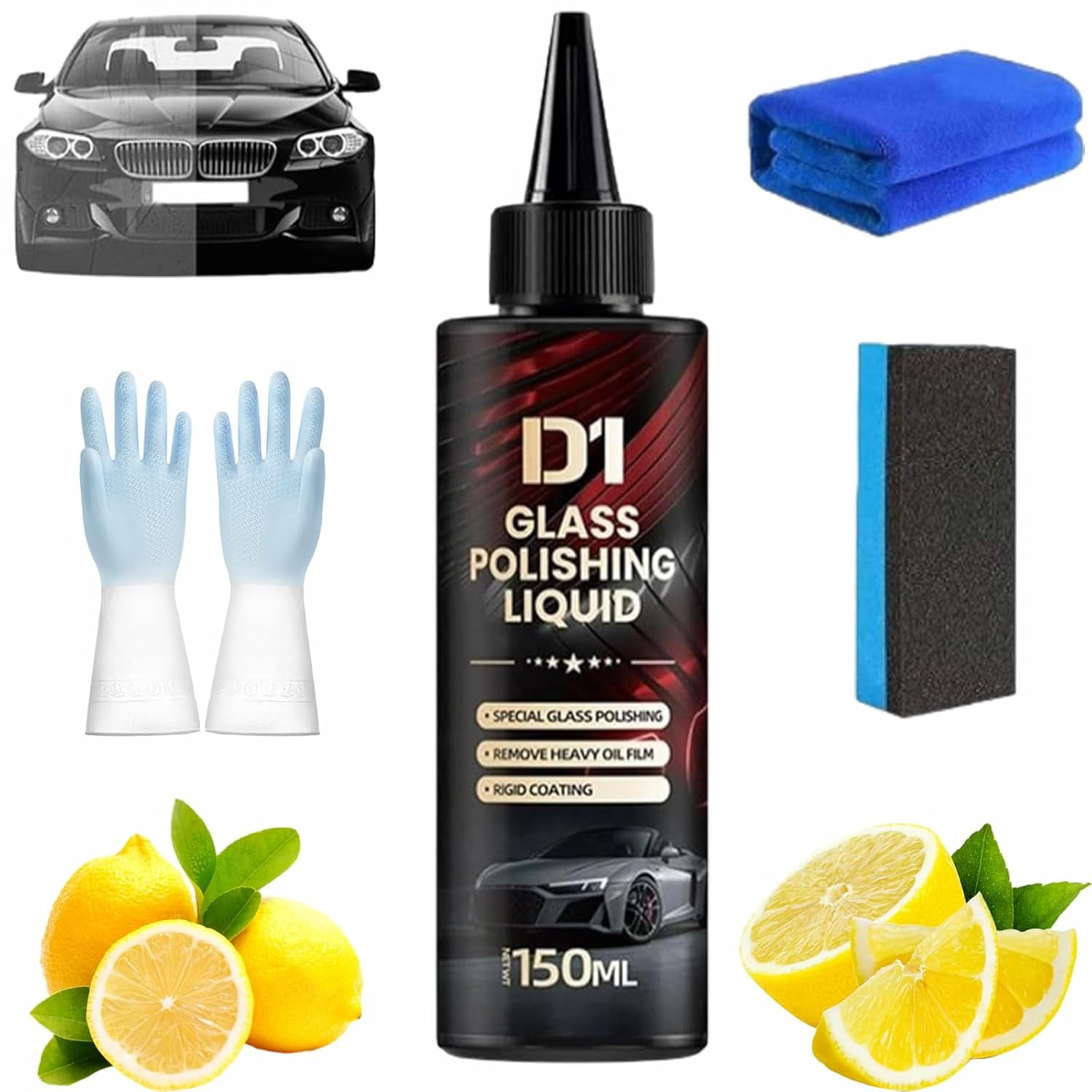 Rowgins/Bianca D1 Glass Polishing Liquid, Auto Glass Polish, Car ...