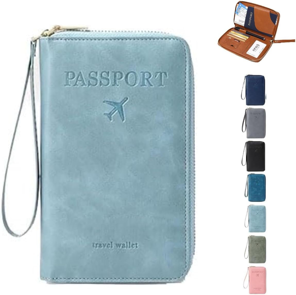 Rowgins Rfid Passport Holder,Passport Holder for Travel Essentials ...