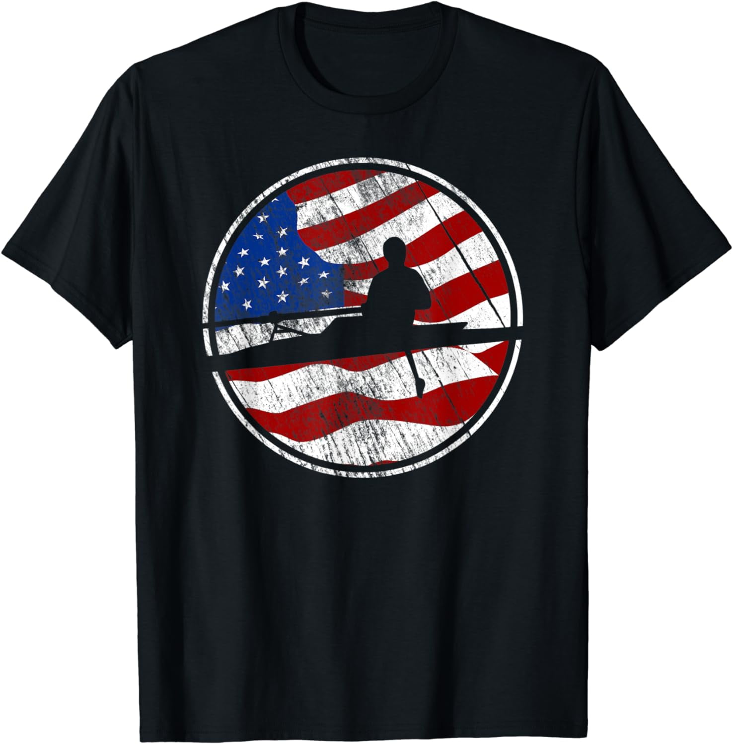 Rowing American Flag USA - Rower Vintage Rowing T-Shirt - Walmart.com