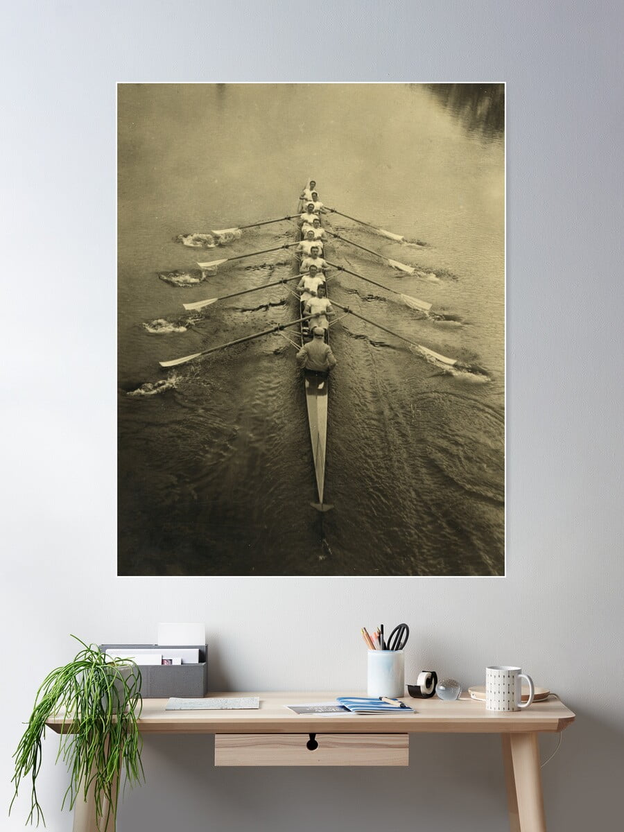 Rowing - Cambridge Crew, 1910 Poster Wall Art, Modern Wall Decor For ...